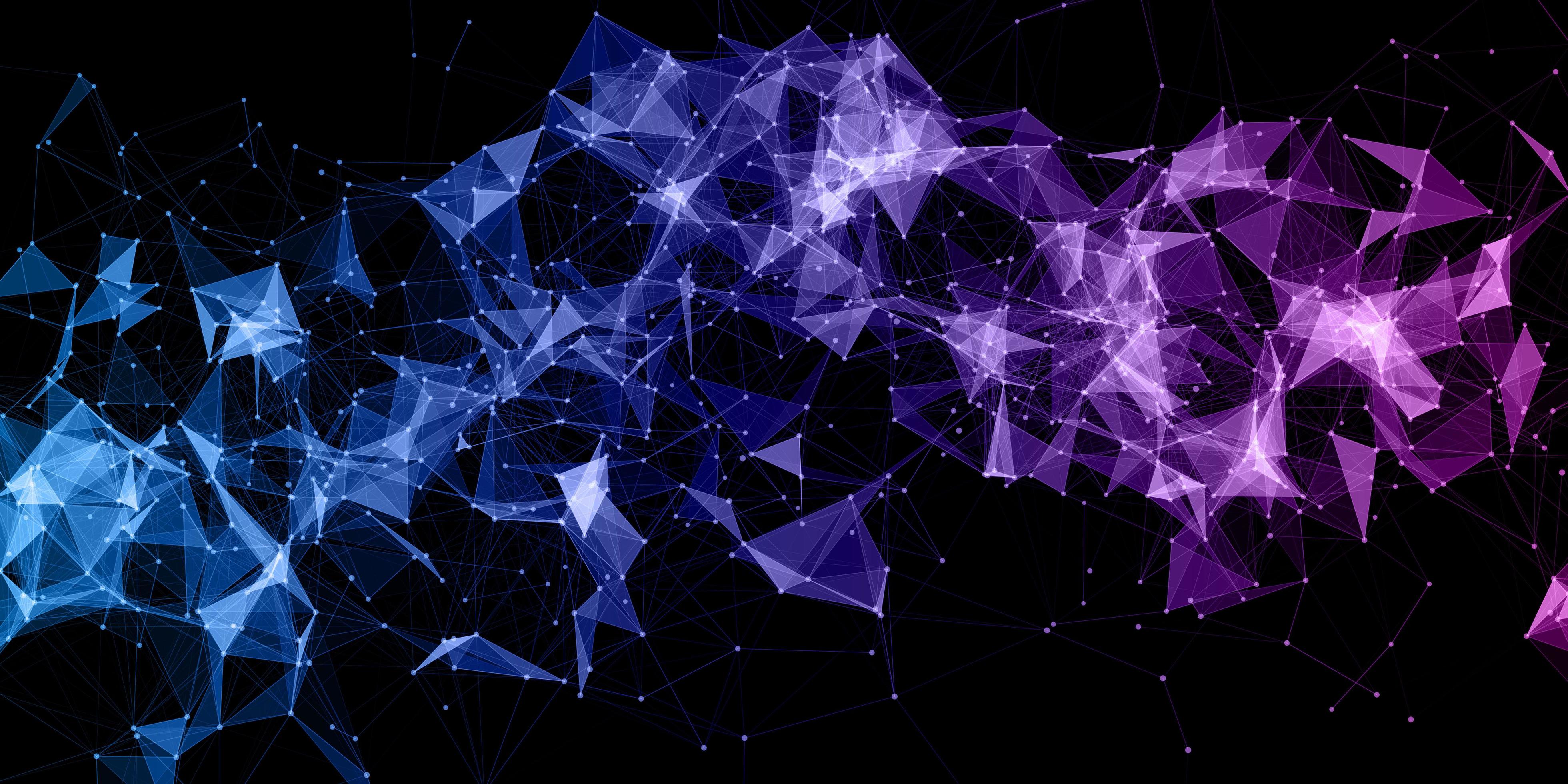 Technology banner with low poly plexus design 1236978 Vector Art at ...