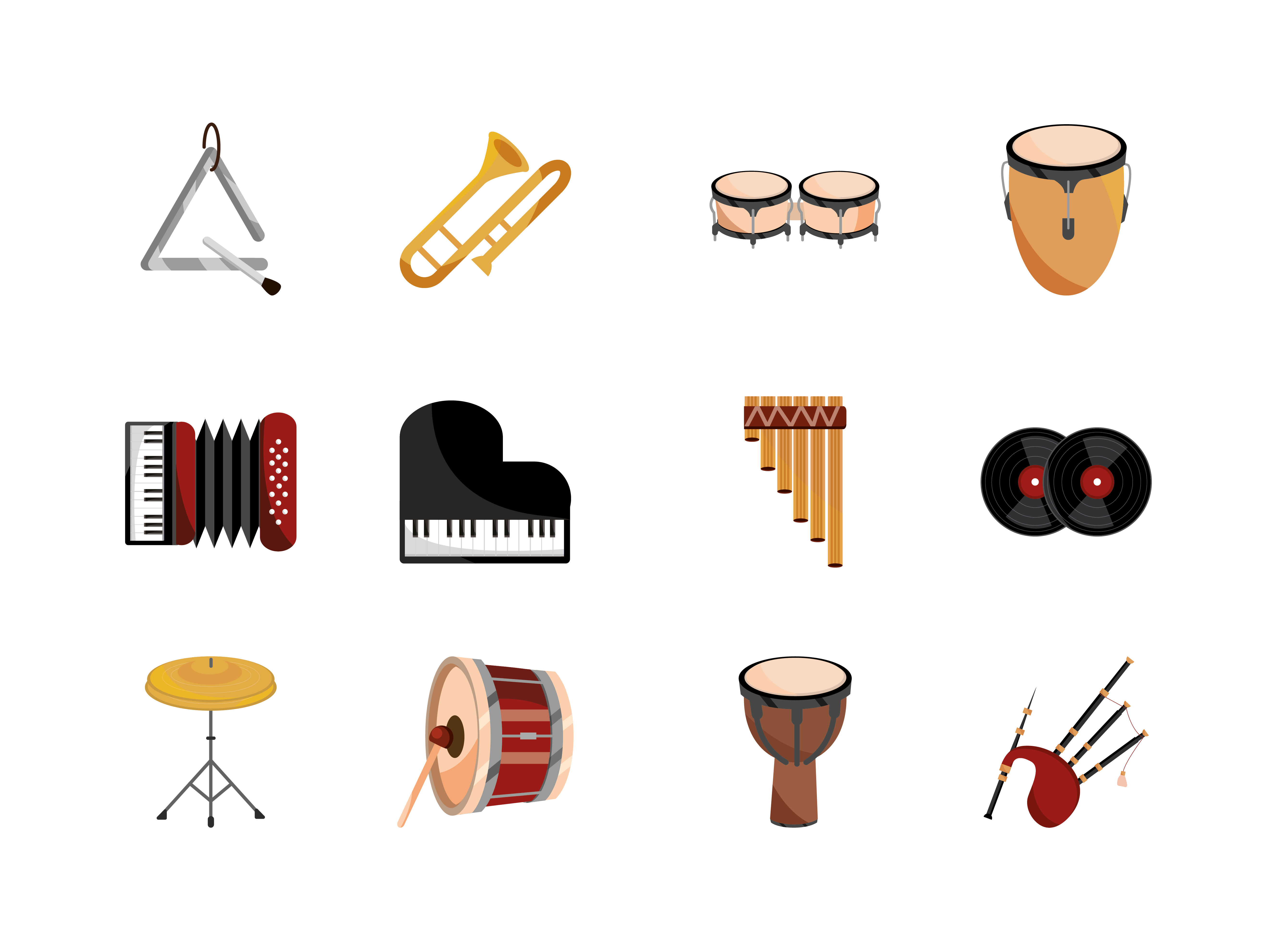 Musical Instruments Icon Set 1237449 Vector Art At Vecteezy