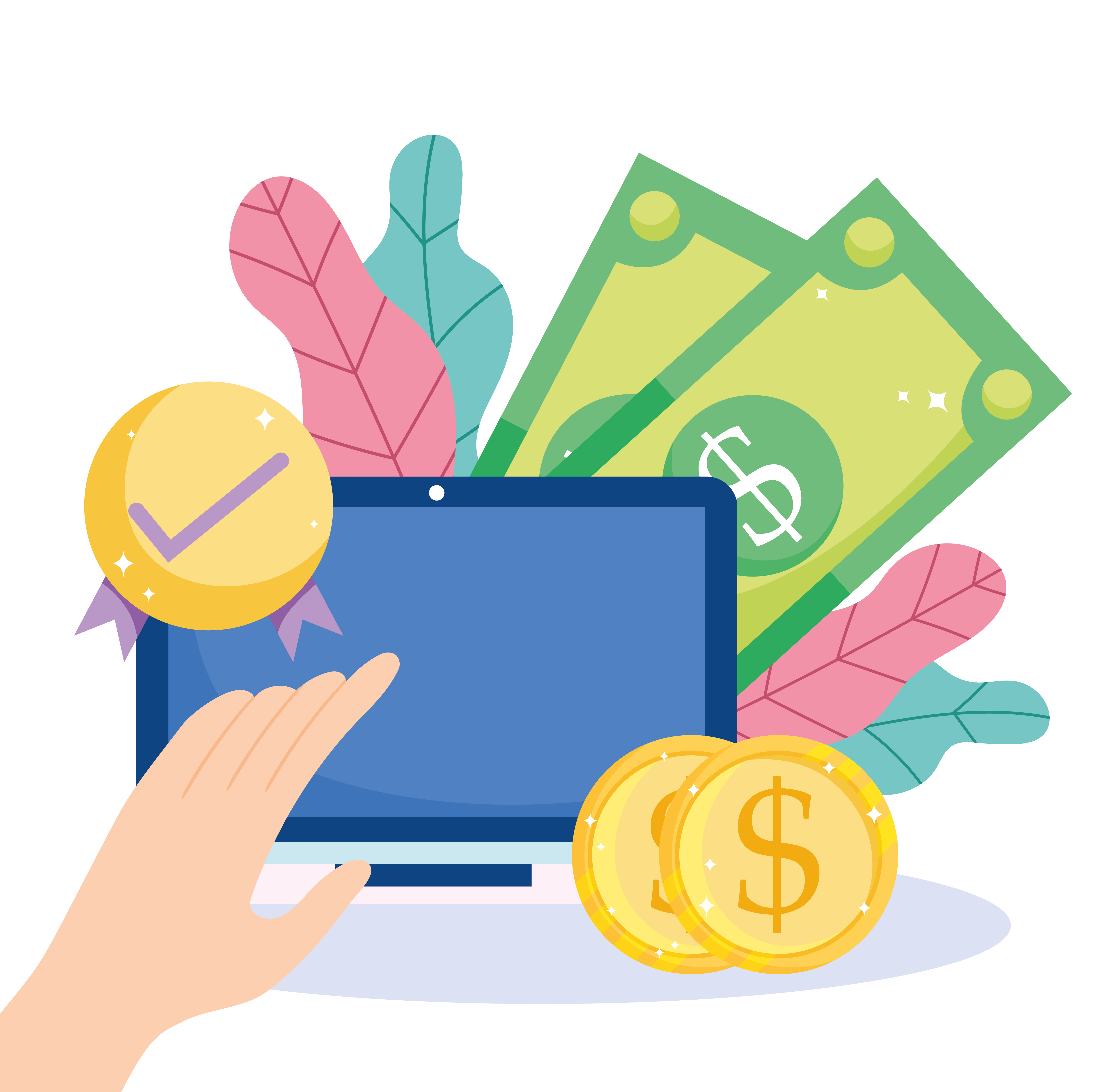 Effective online payment via laptop 1249352 Vector Art at Vecteezy Effective online payment via laptop 1249352 Vector Art at Vecteezy