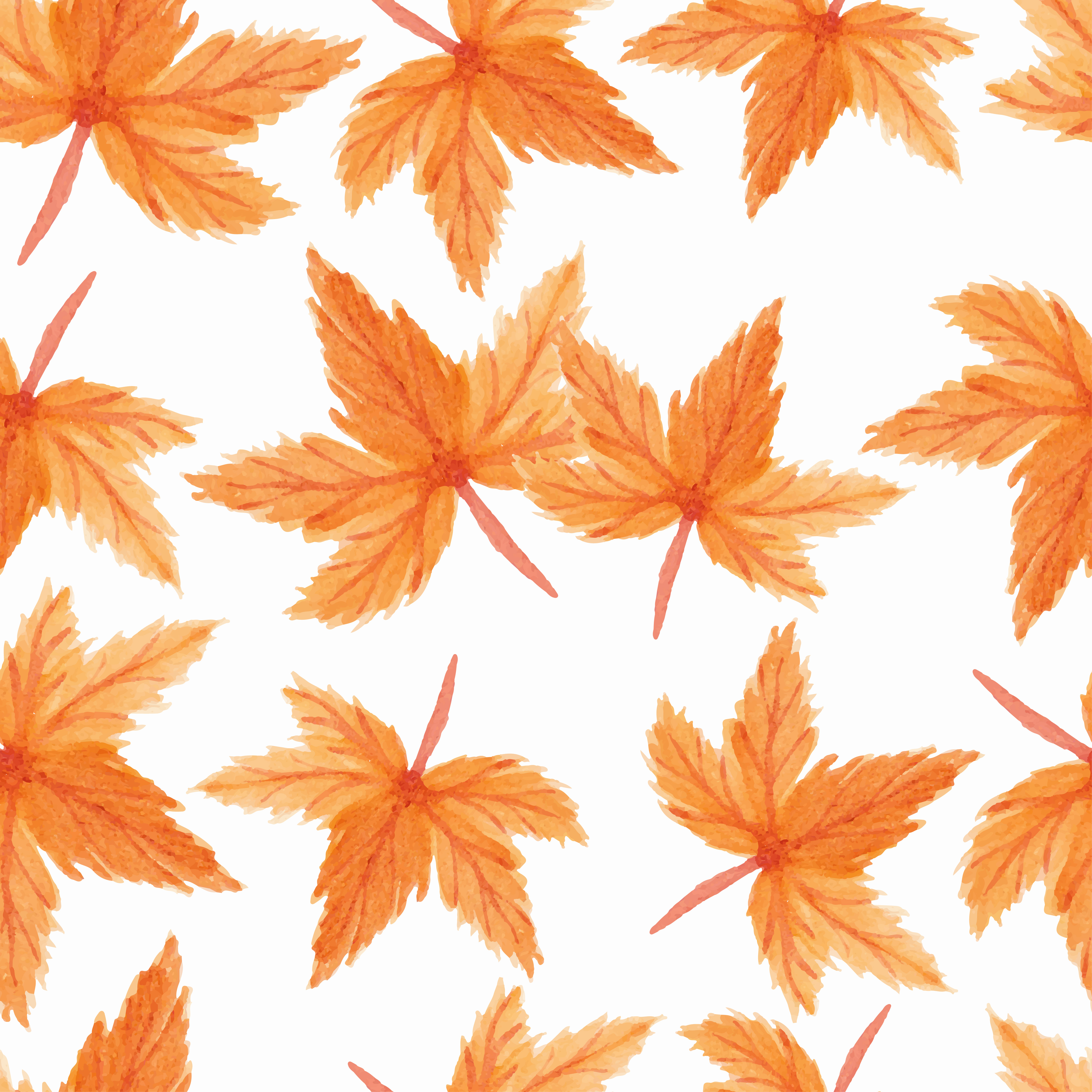 Watercolor Maple Leaves Seamless Pattern 1254397 Vector Art At Vecteezy