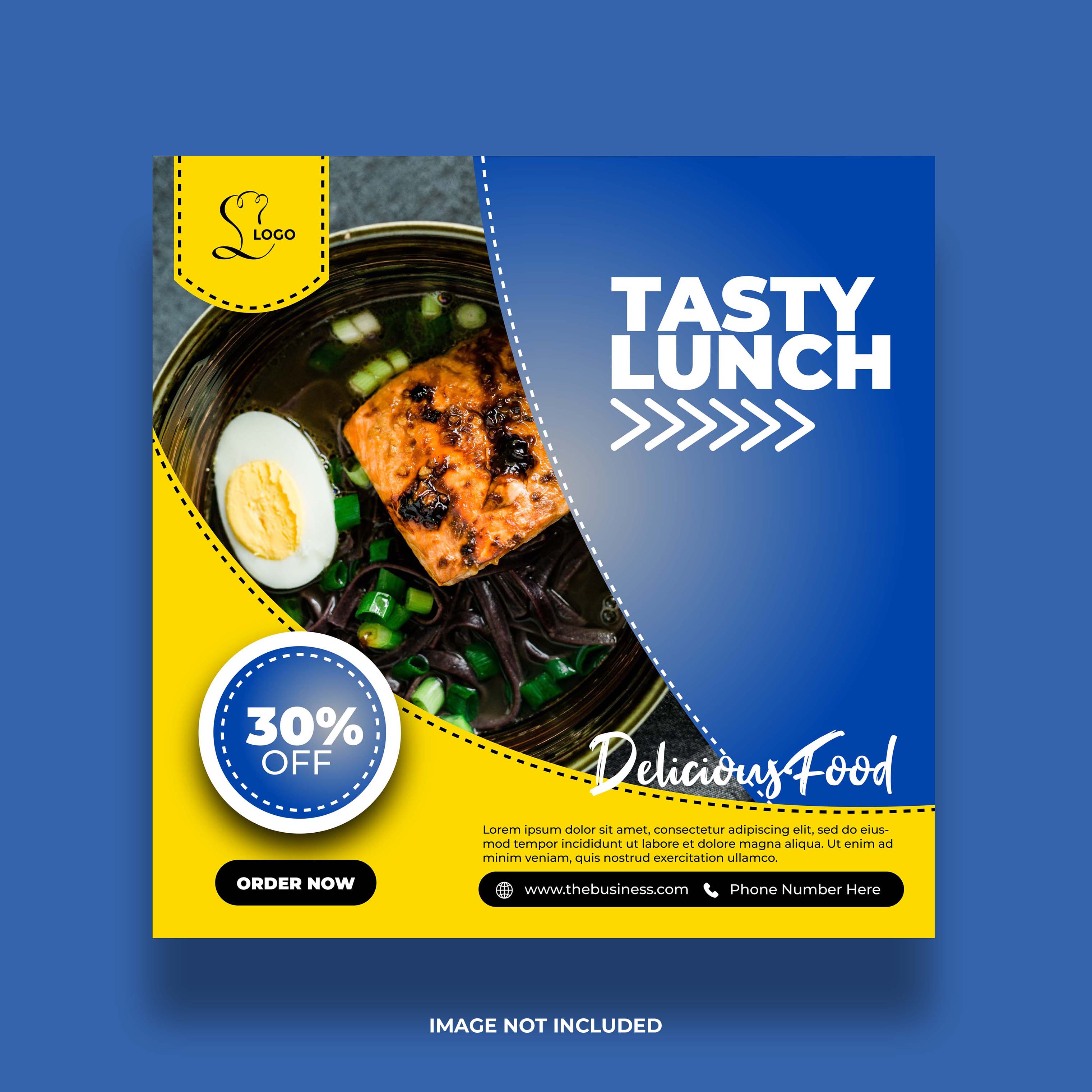Blue And Yellow Tasty Lunch Social Media Banner 1255467 Vector Art At blue-and-yellow-tasty-lunch-social-media-banner-1255467-vector-art-at