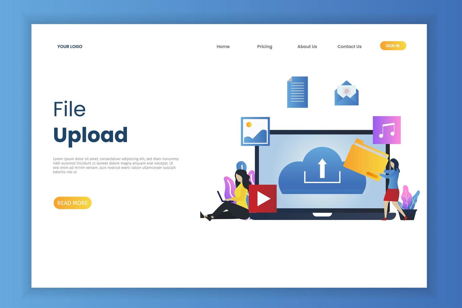 File upload landing page concept 1257168 Vector Art at Vecteezy File upload landing page concept 1257168 Vector Art at Vecteezy