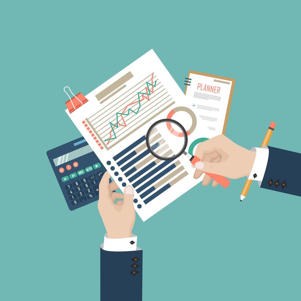 Tax Auditing Data Analysis 1263774 Vector Art At Vecteezy
