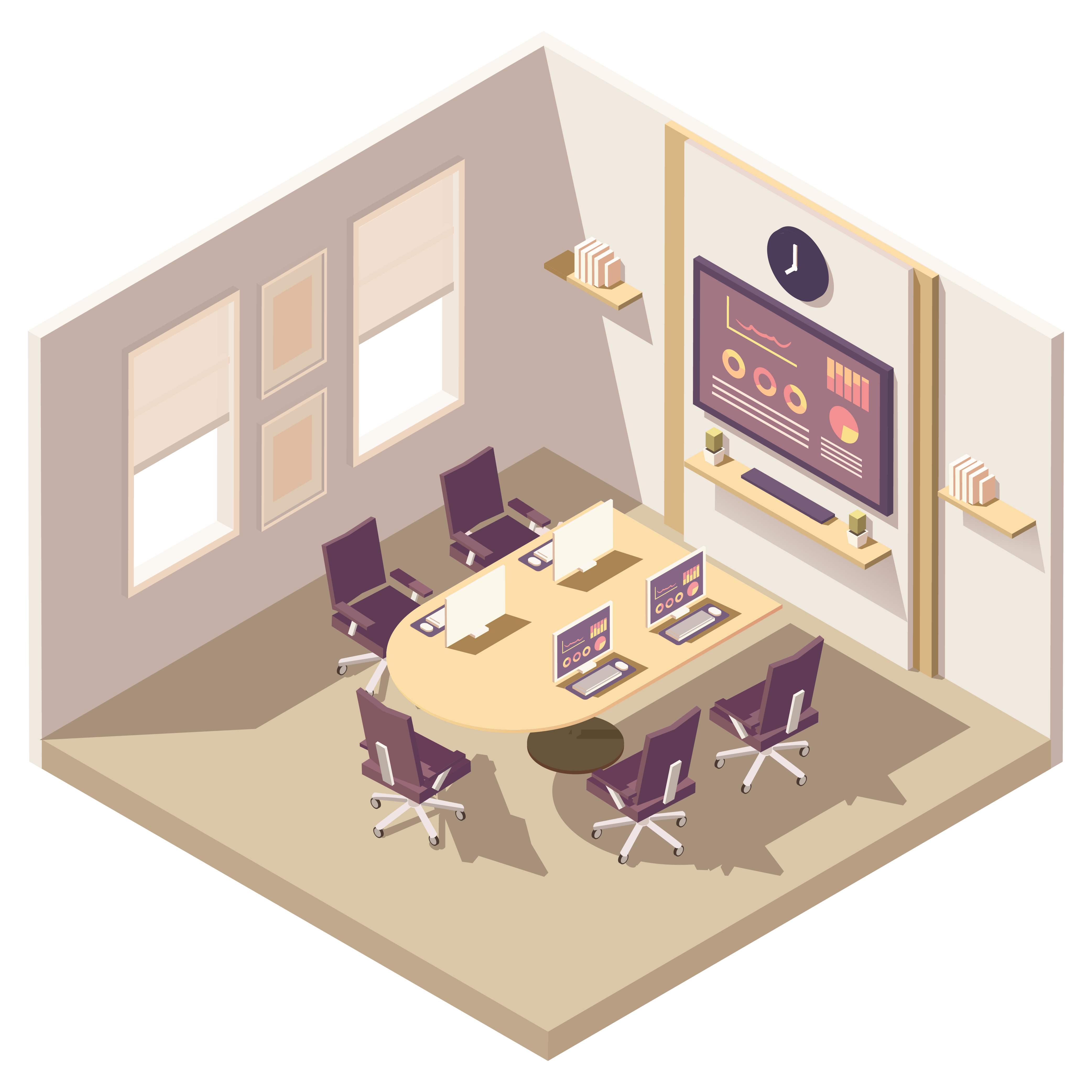 Meeting room isometric composition 1266011 Vector Art at Vecteezy Meeting room isometric composition 1266011 Vector Art at Vecteezy