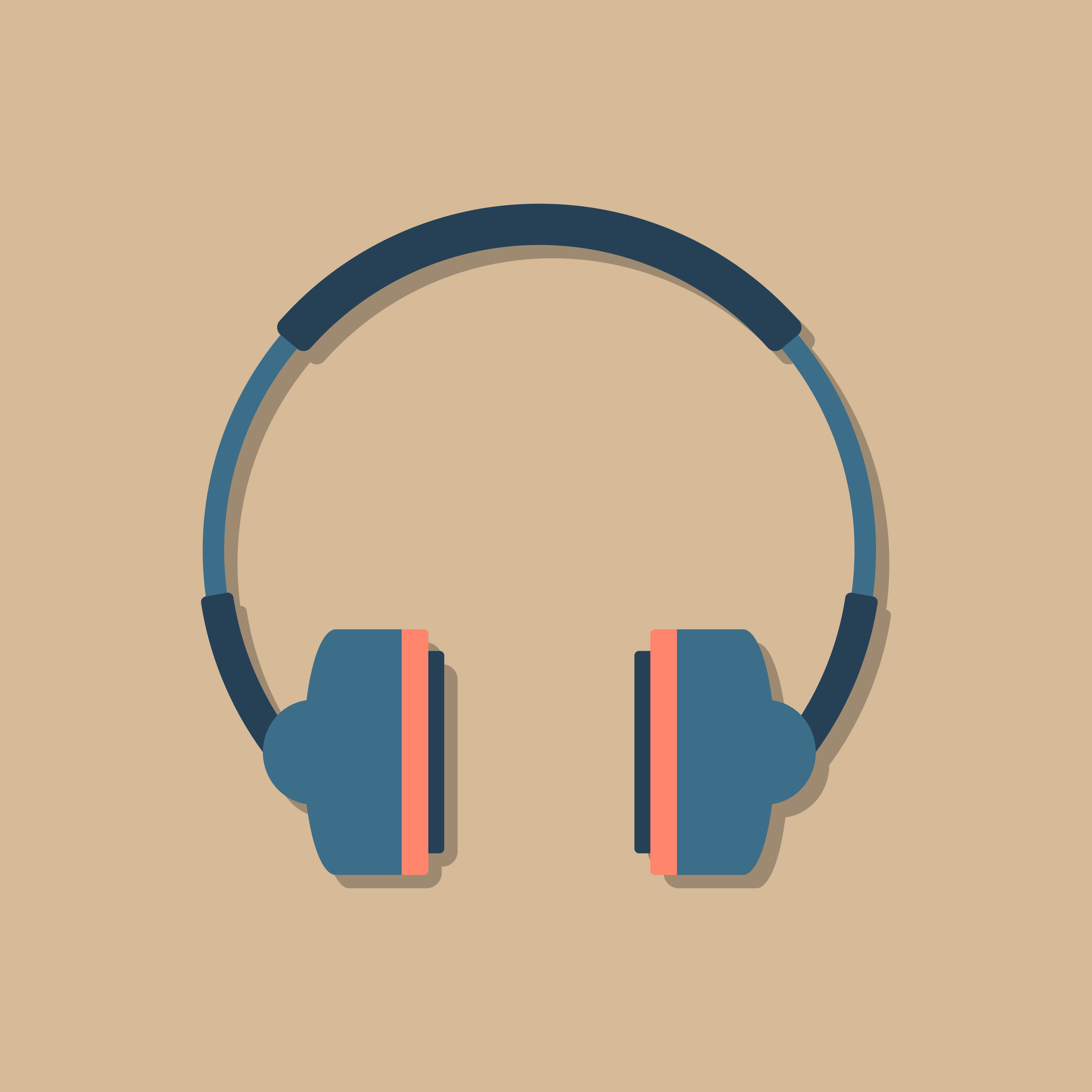 Headphone Vector Flat Design 1266329 Vector Art At Vecteezy