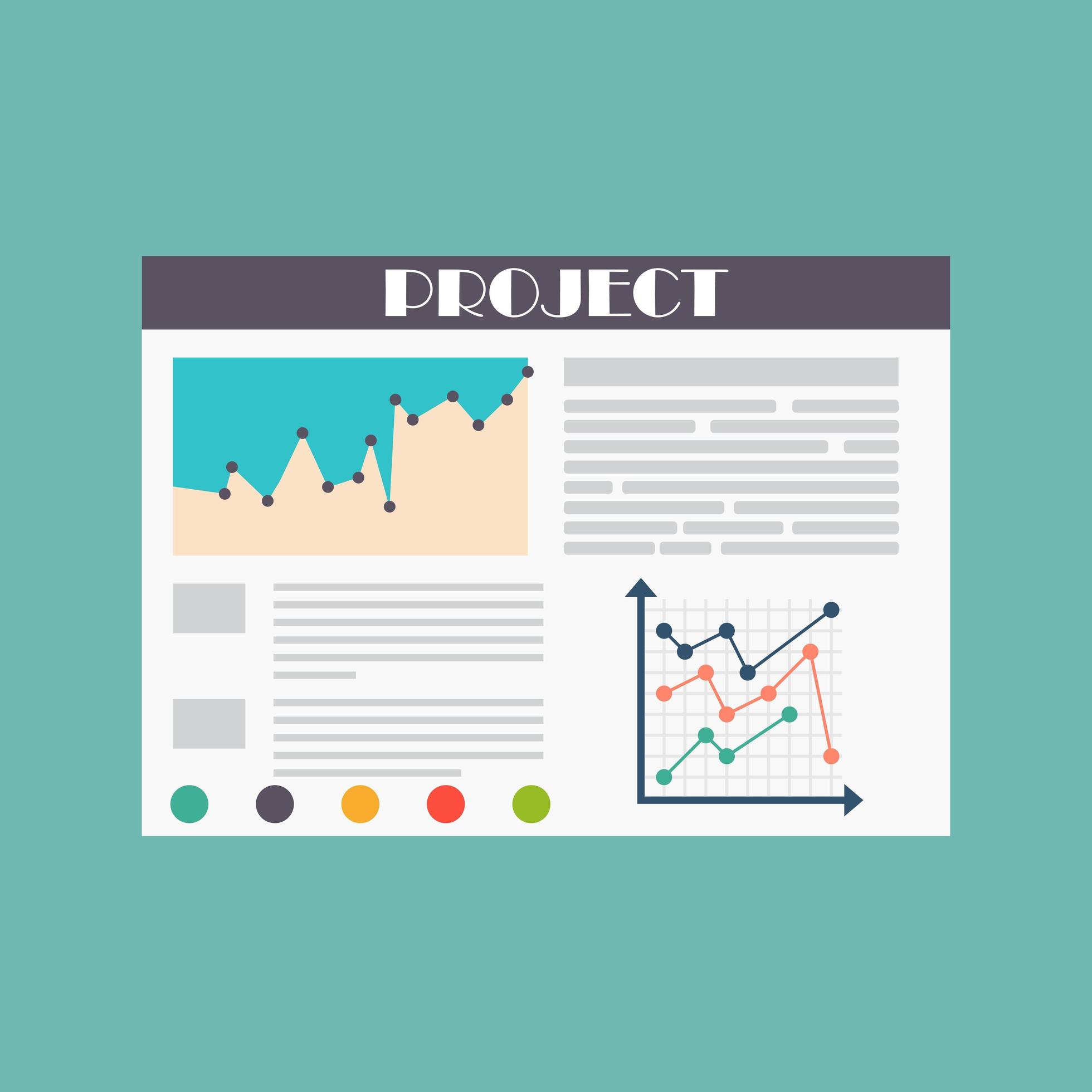 Project flat design 1266331 Vector Art at Vecteezy