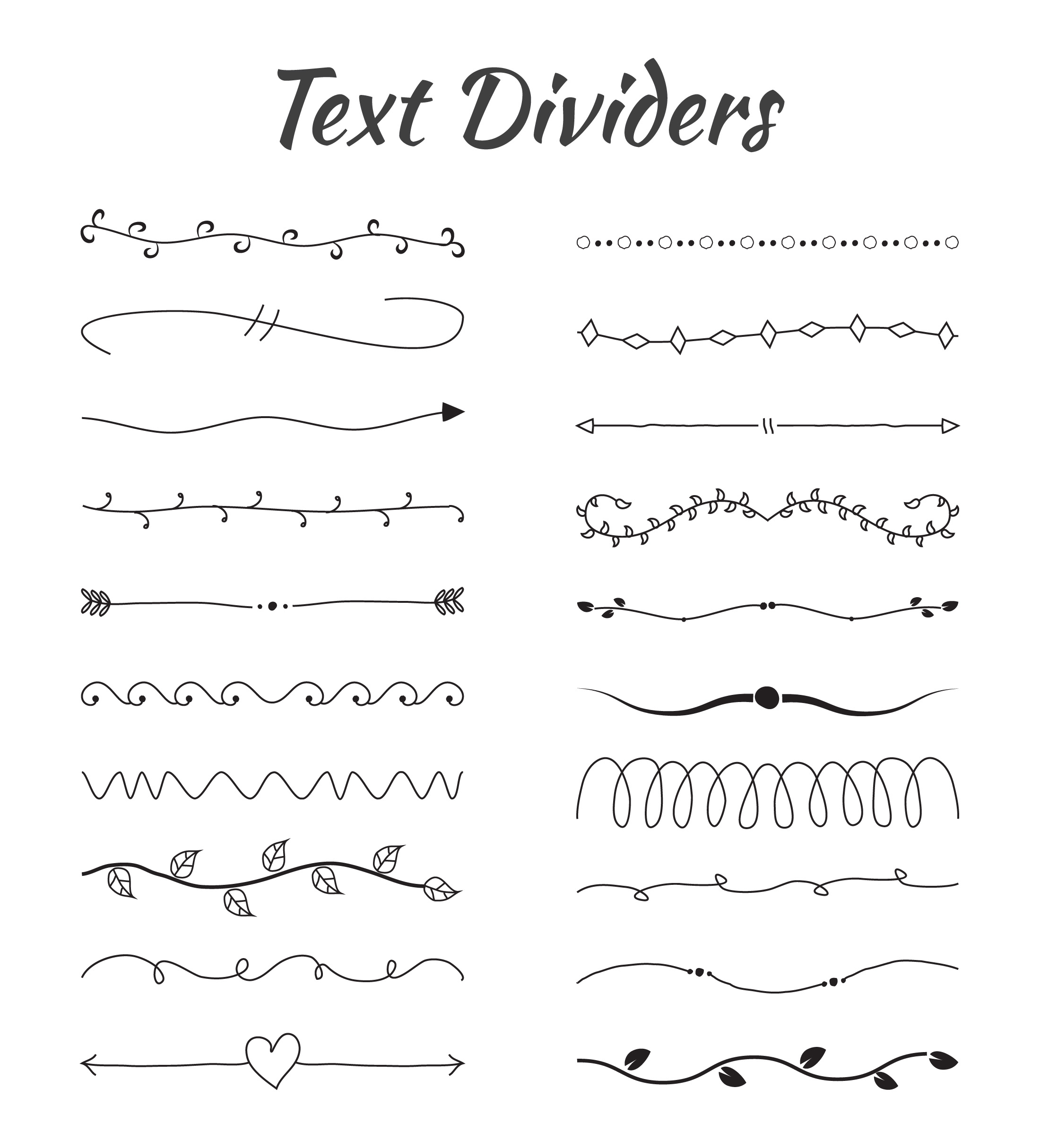 Hand Drawn Text Dividers 1267300 Vector Art at Vecteezy Hand Drawn Text Dividers 1267300 Vector Art at Vecteezy