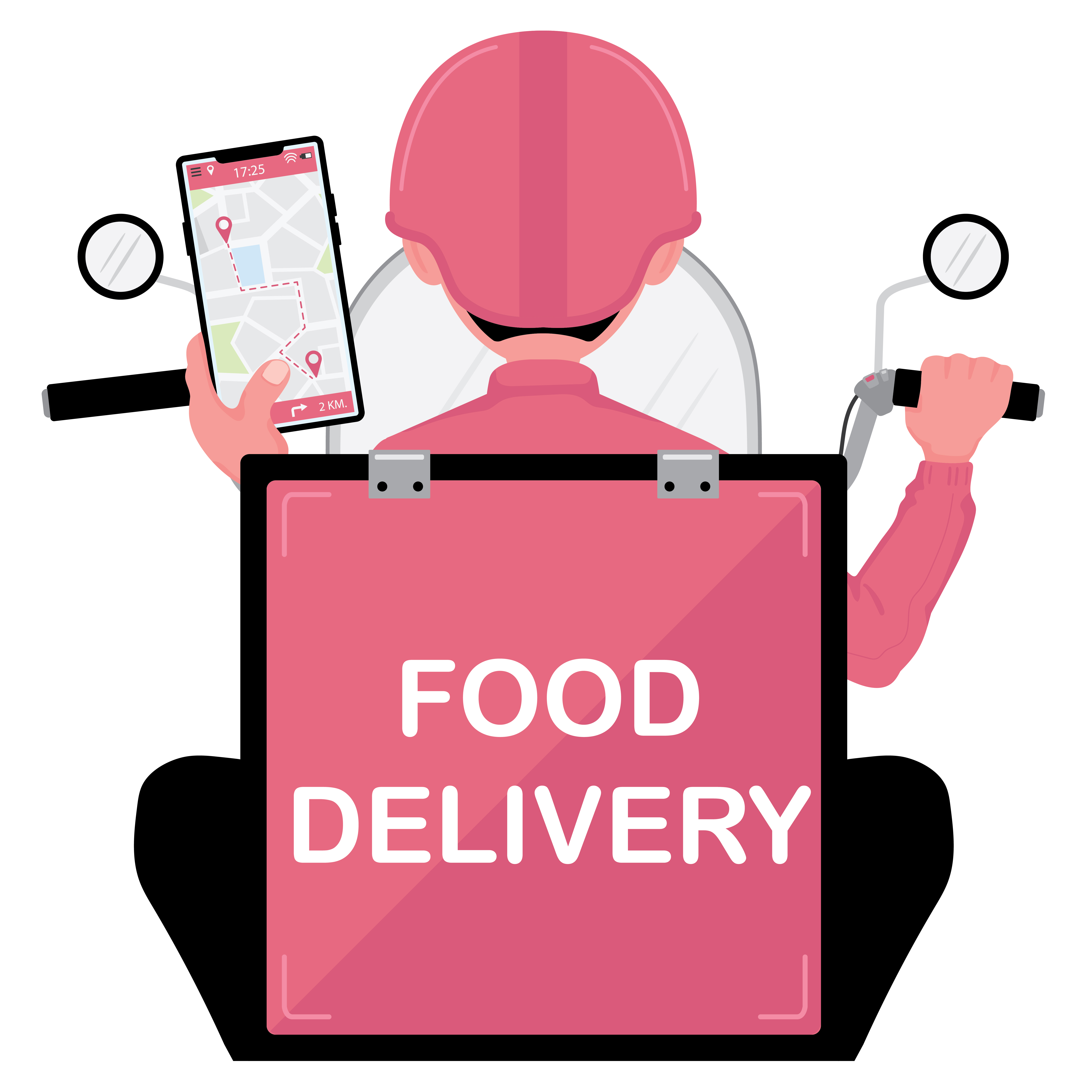 Food Delivery Man Vector Art Icons And Graphics For Free Download