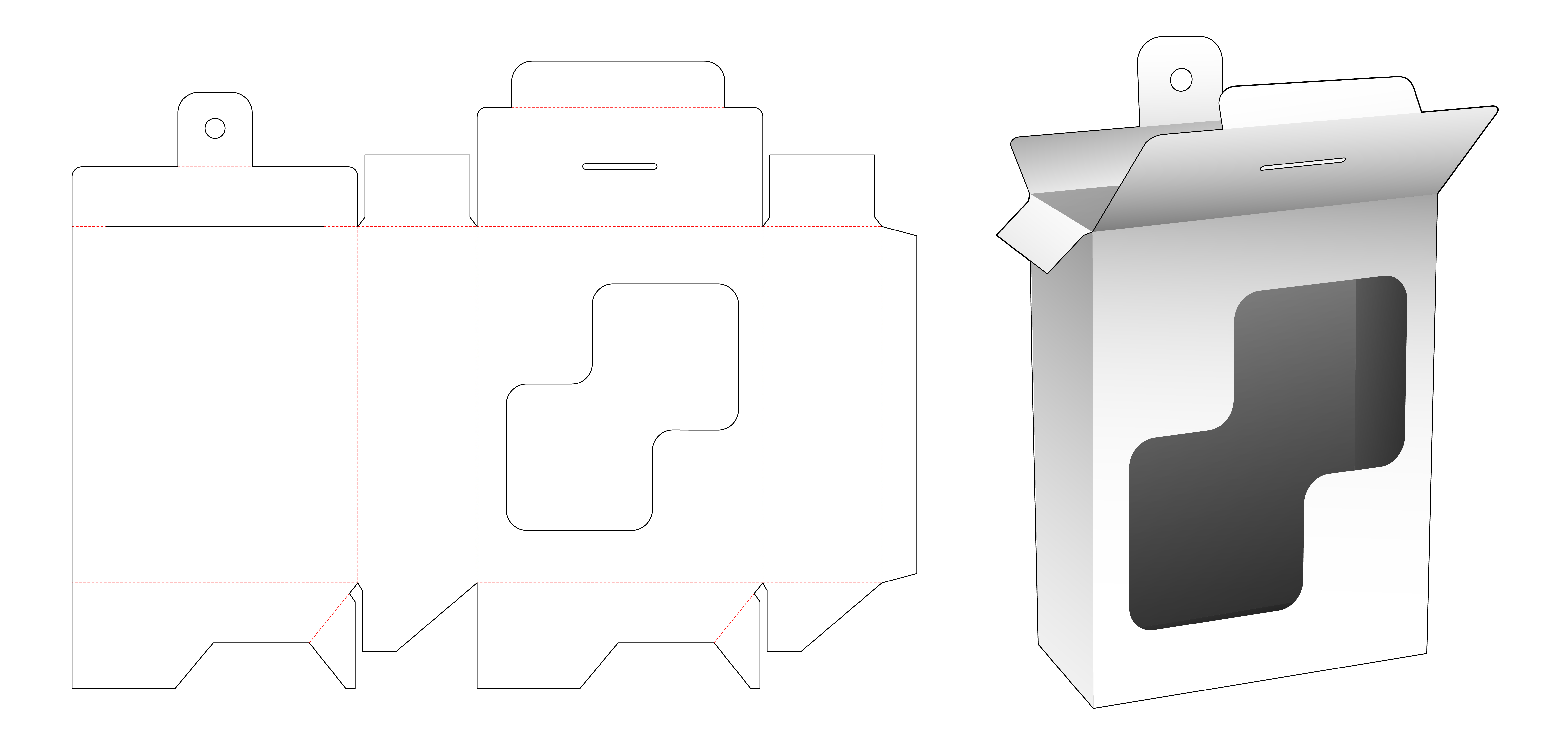 Hanging rectangular box with rectangular window 1267389 Vector Art at ...