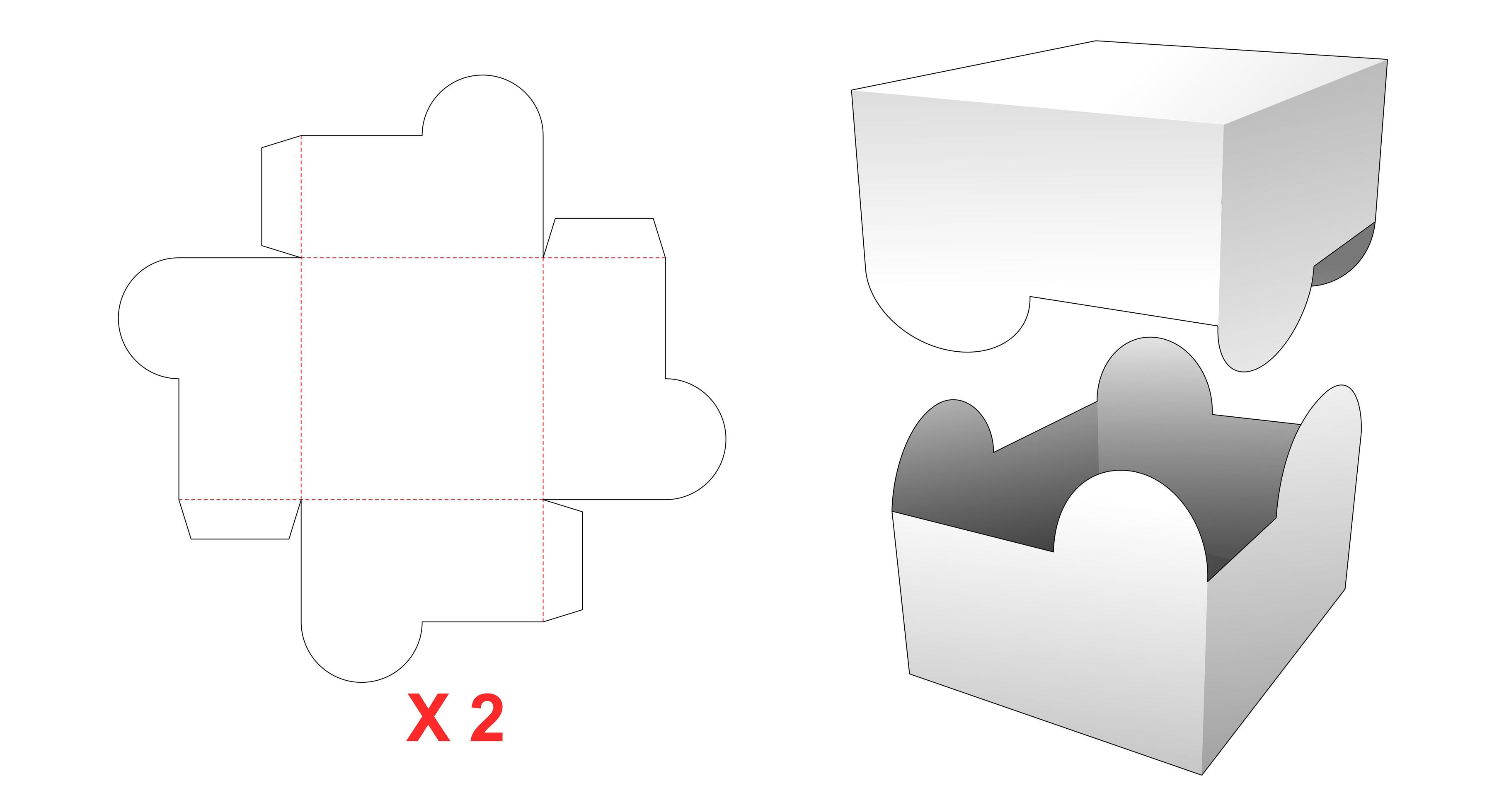 Caja rectangular 2 piezas 1267495 Vector en Vecteezy