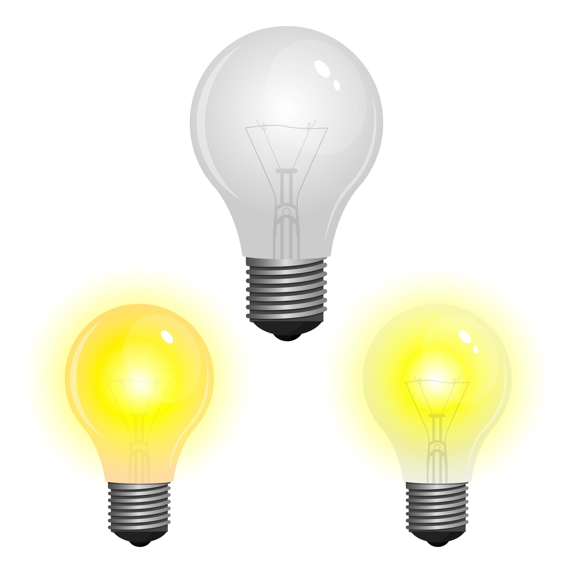 Realistic lightbulb isolated 1268486 Vector Art at Vecteezy
