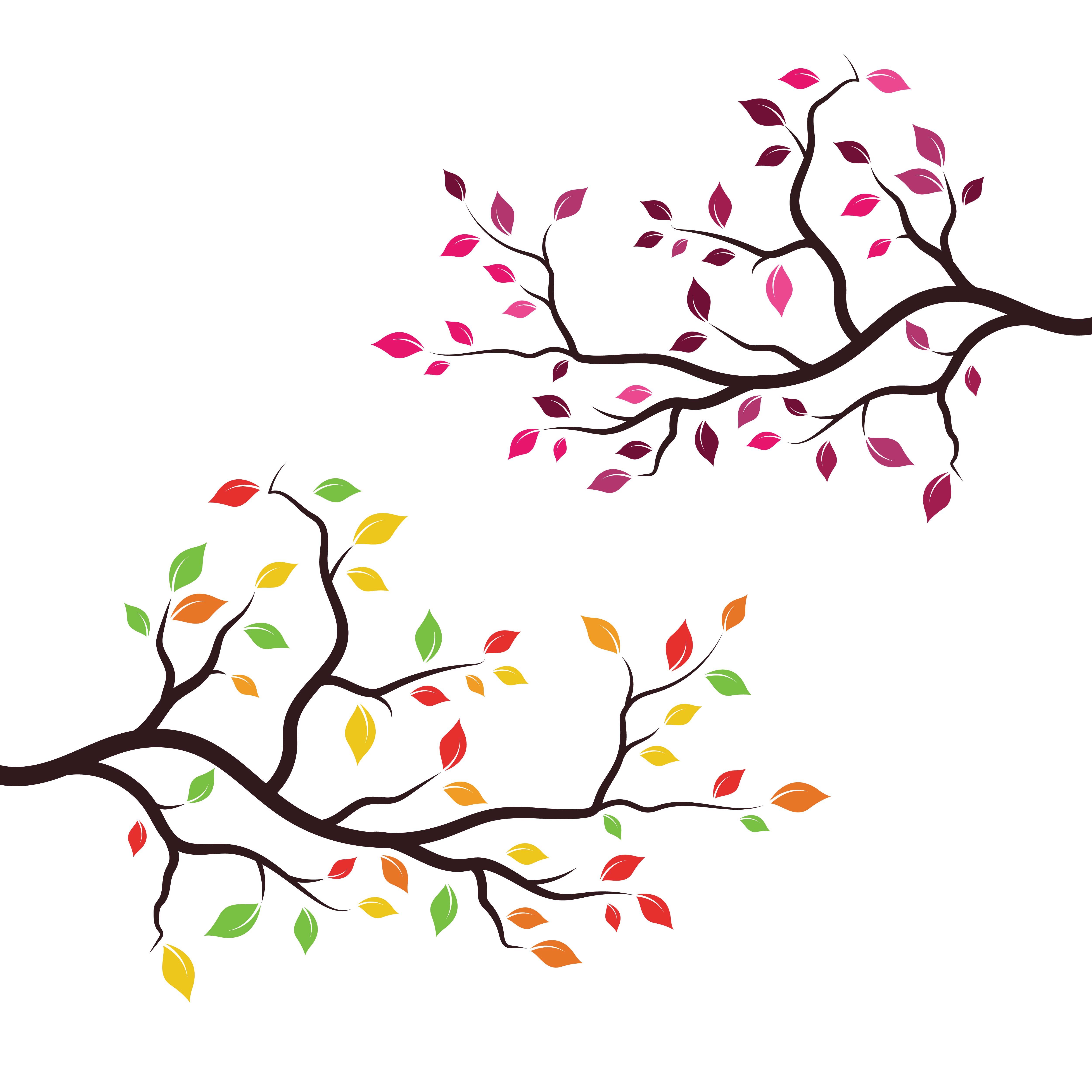 Fall tree branch set 1268923 Vector Art at Vecteezy