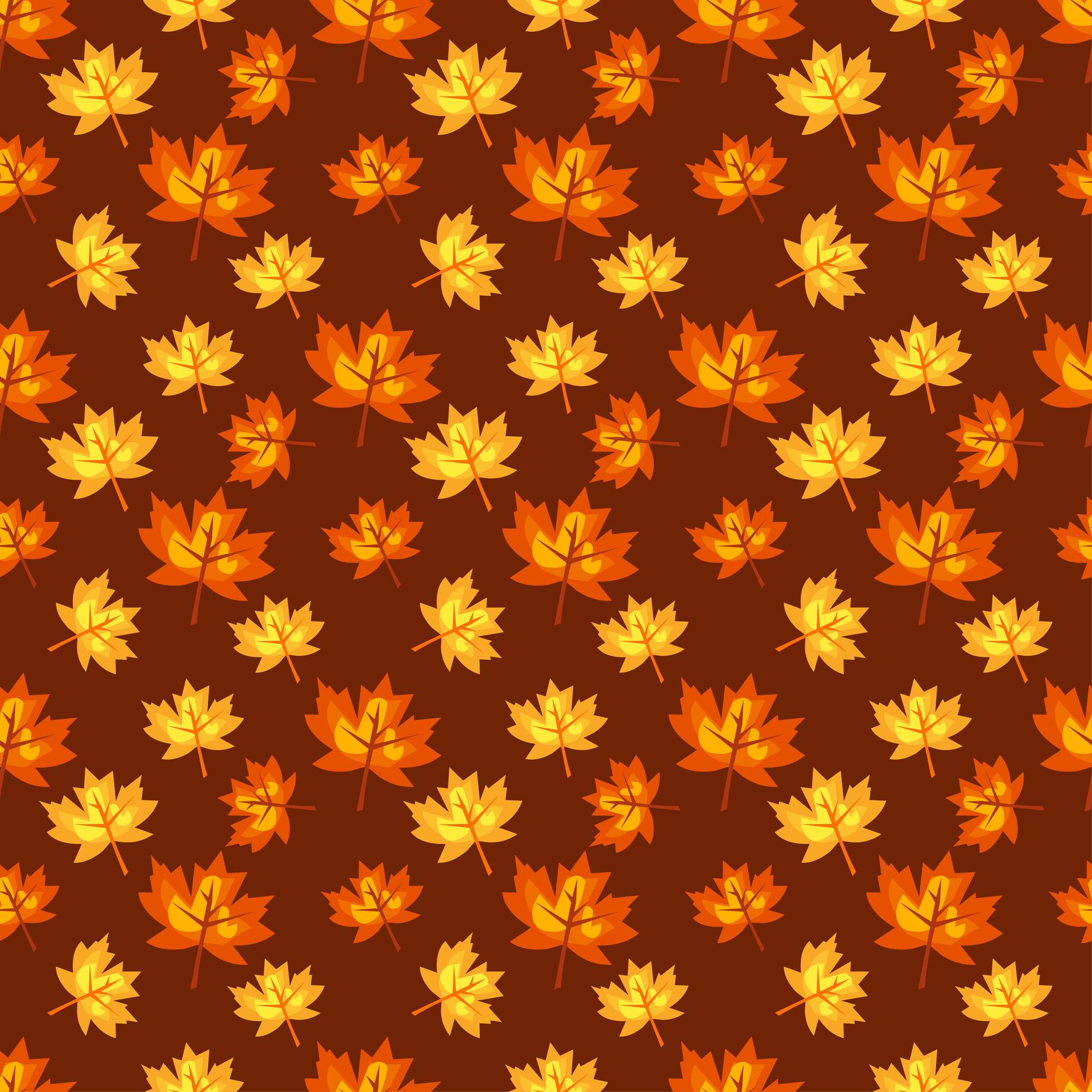 Autumn maple leaves seamless pattern background 1269624 Vector Art at ...