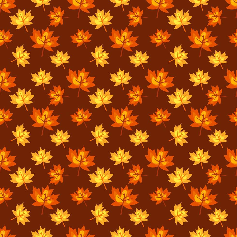 Autumn Maple Leaves Seamless Pattern Background 1269624 Vector Art At
