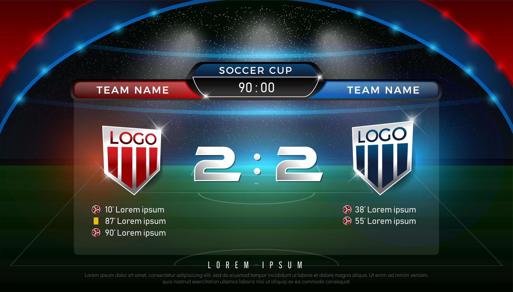 Soccer scoreboard team A vs team B broadcast template 1269957 Vector ... Soccer scoreboard team A vs team B broadcast template 1269957 Vector ...