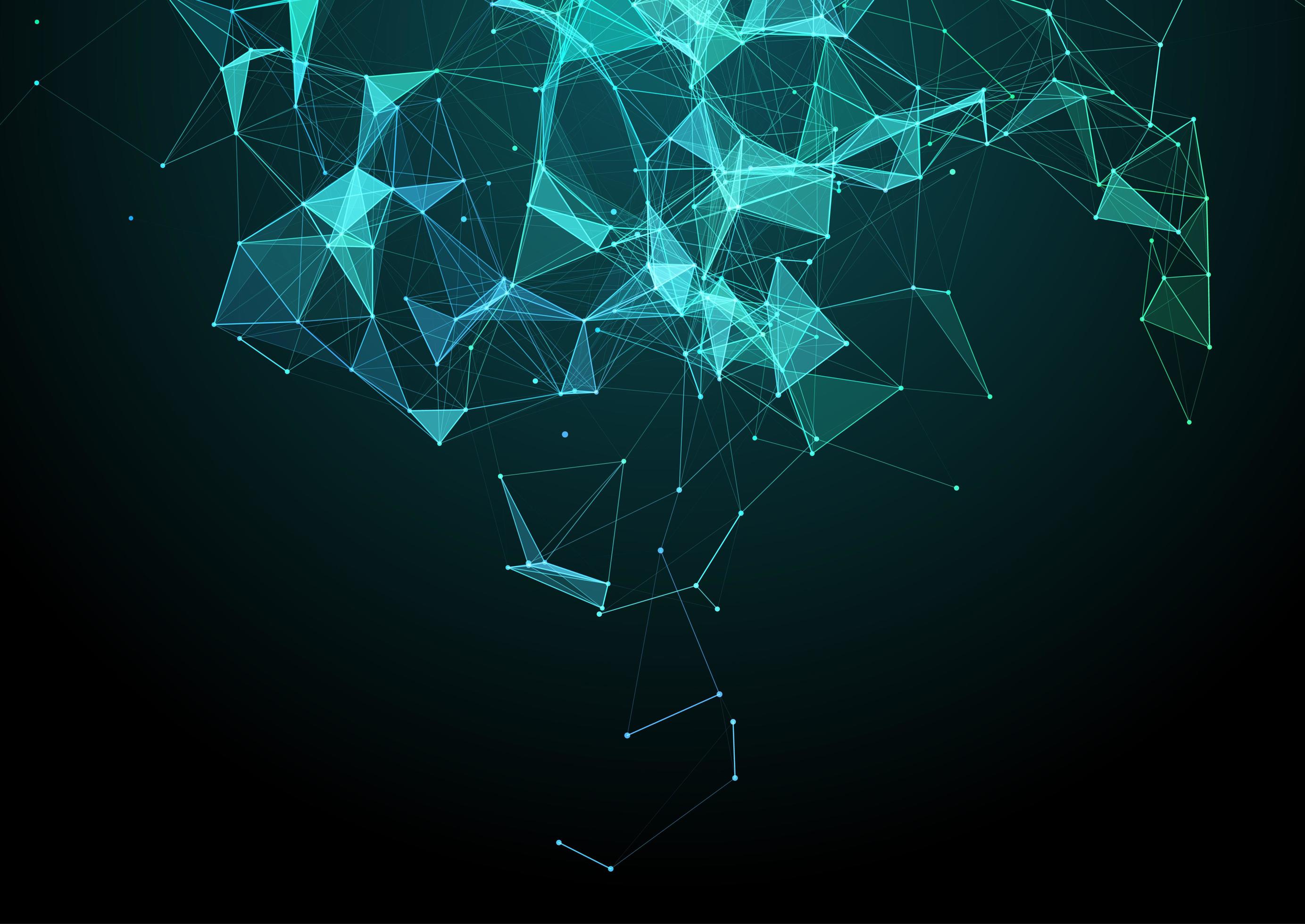 Abstract background with a low poly plexus network 1307745 Vector Art ...