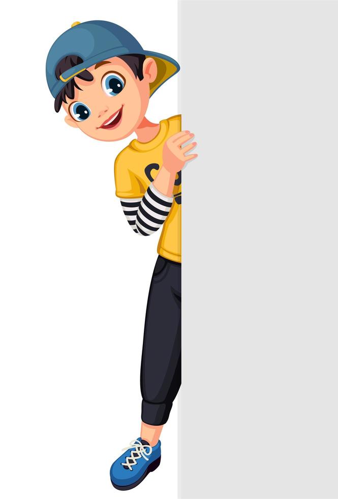 Cute little boy behind a board 1307923 Vector Art at Vecteezy Cute little boy behind a board 1307923 Vector Art at Vecteezy