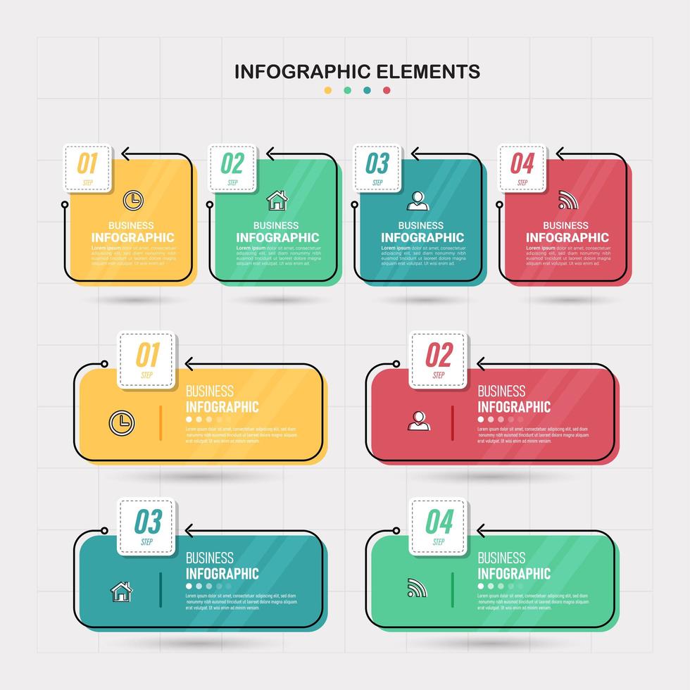 Infographics elements template set 1308368 Vector Art at Vecteezy