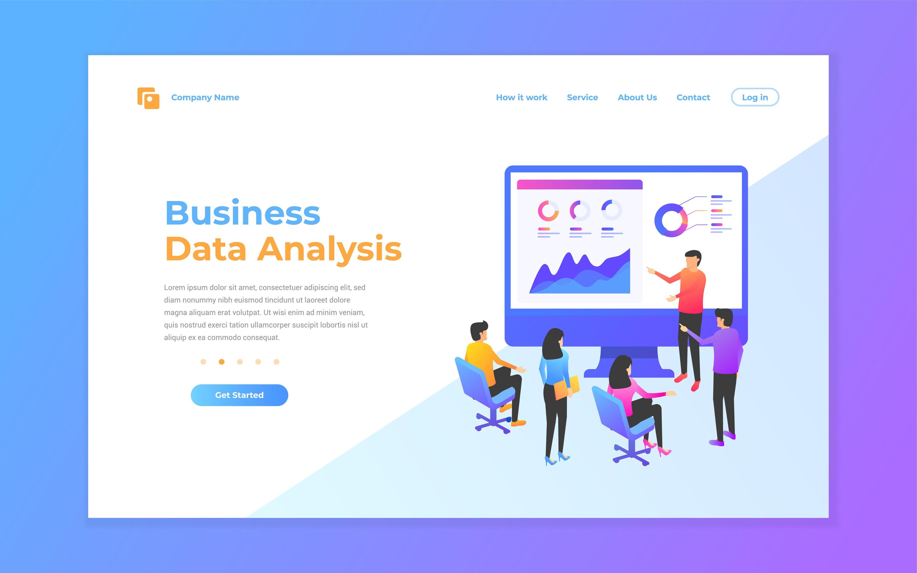 Web page design templates for data analysis 1309122 Vector Art at Vecteezy