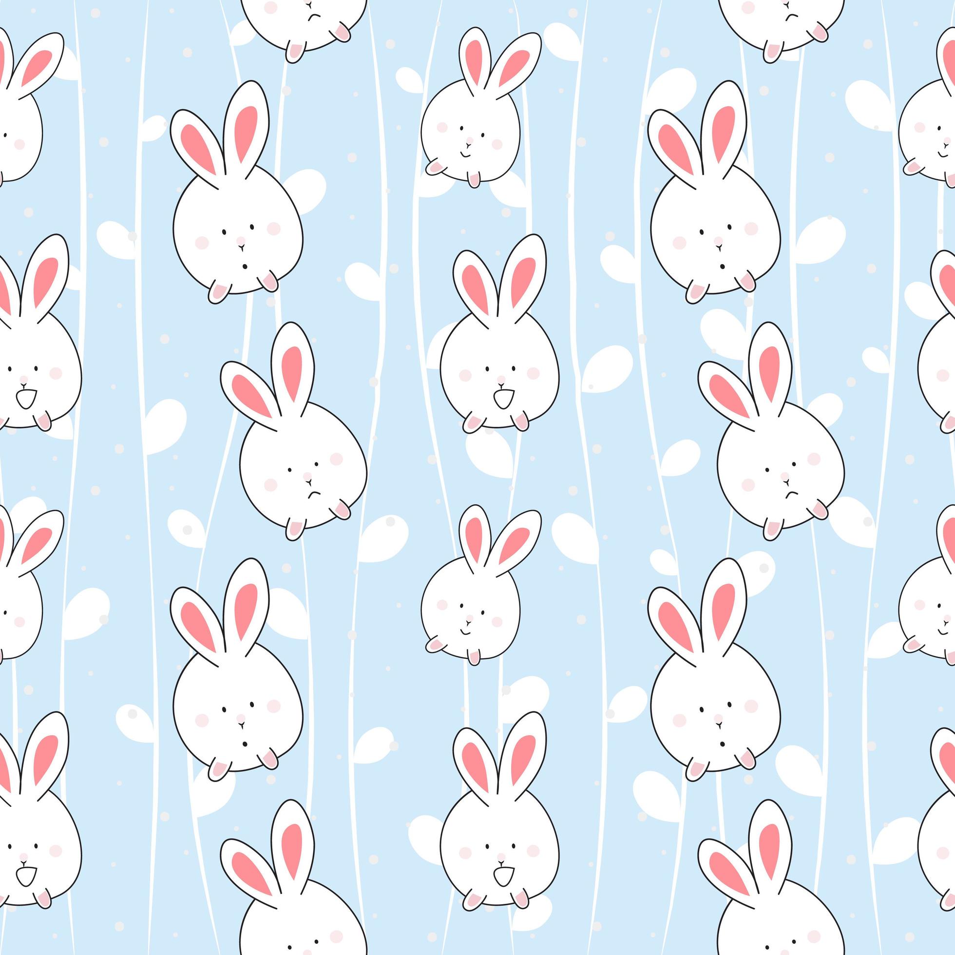 Cute Cartoon Rabbit Pattern 1310922 Vector Art At Vecteezy