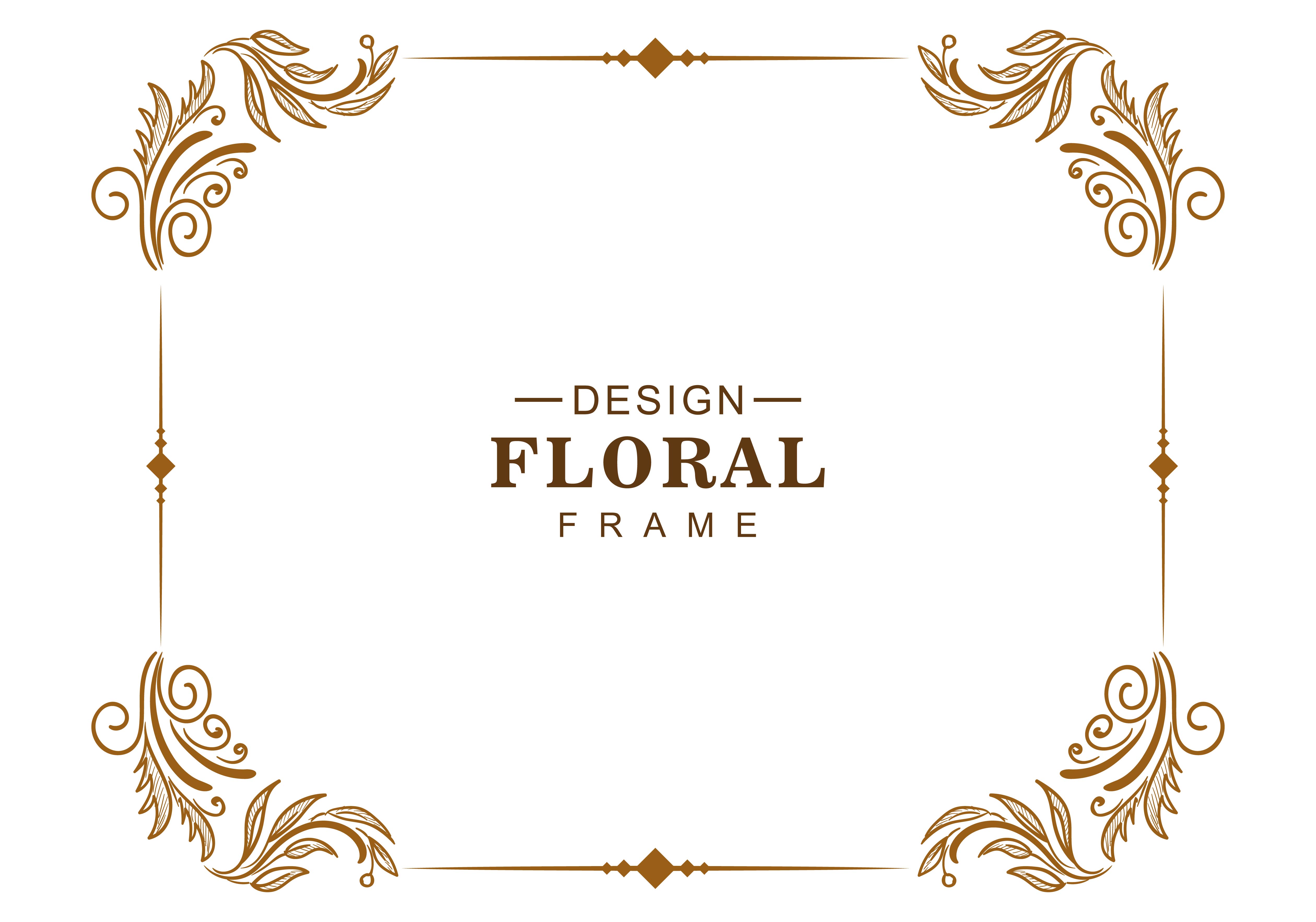 Ornament decorative creative floral frame design 1311252 Vector Art at ...