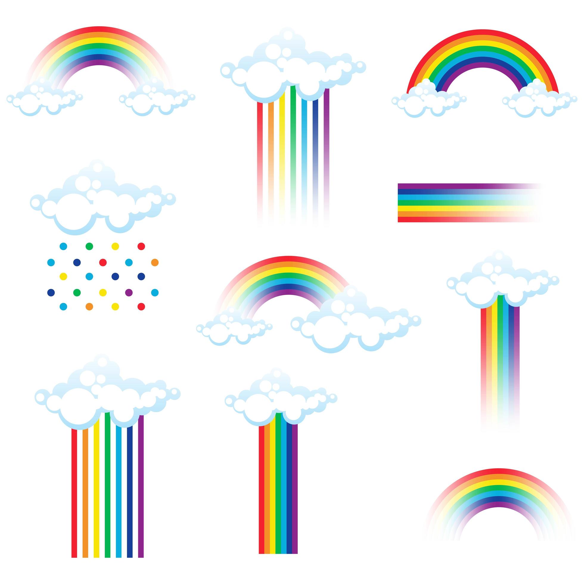 Set of rainbow icons 1312568 Vector Art at Vecteezy