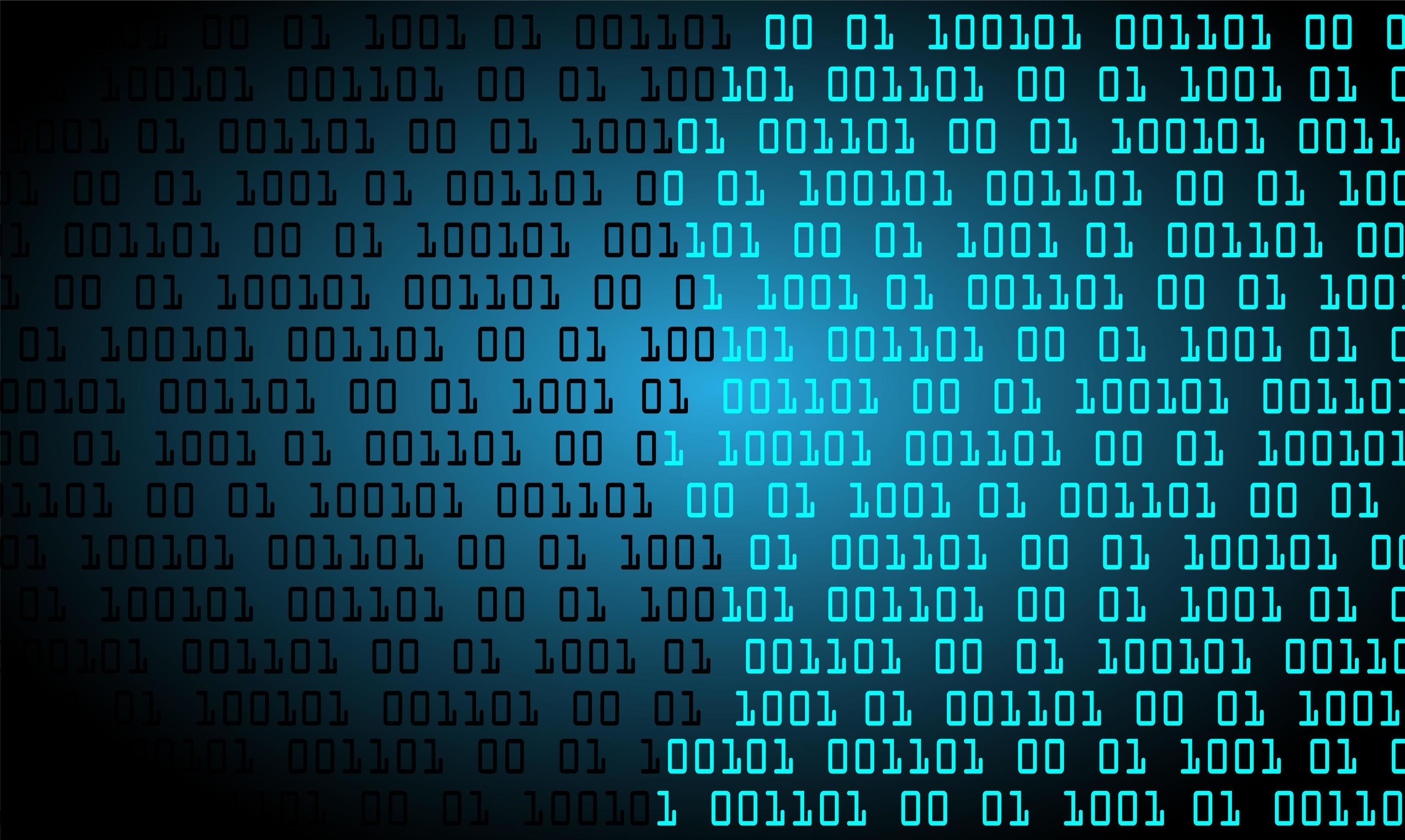 Blue binary cyber circuit future technology background 1338675 Vector ...