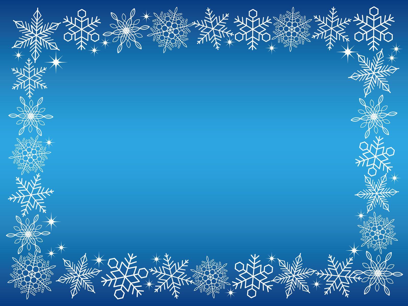 Rectangular snowflake frame on blue background 1346824 Vector Art at ...