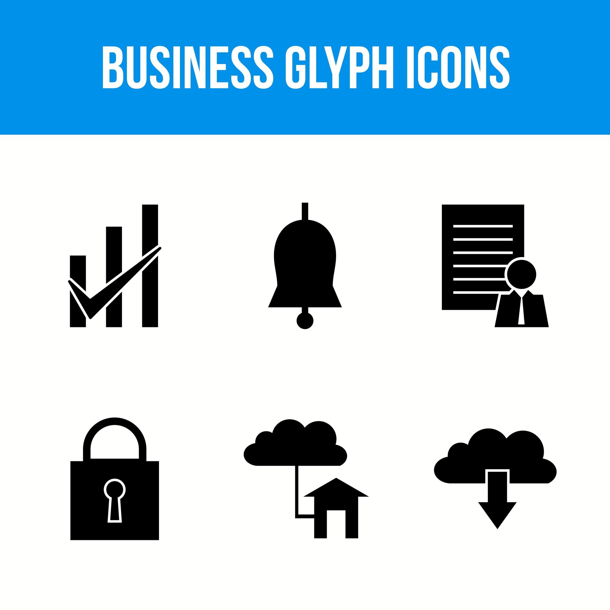 Business glyph icons 1349147 Vector Art at Vecteezy