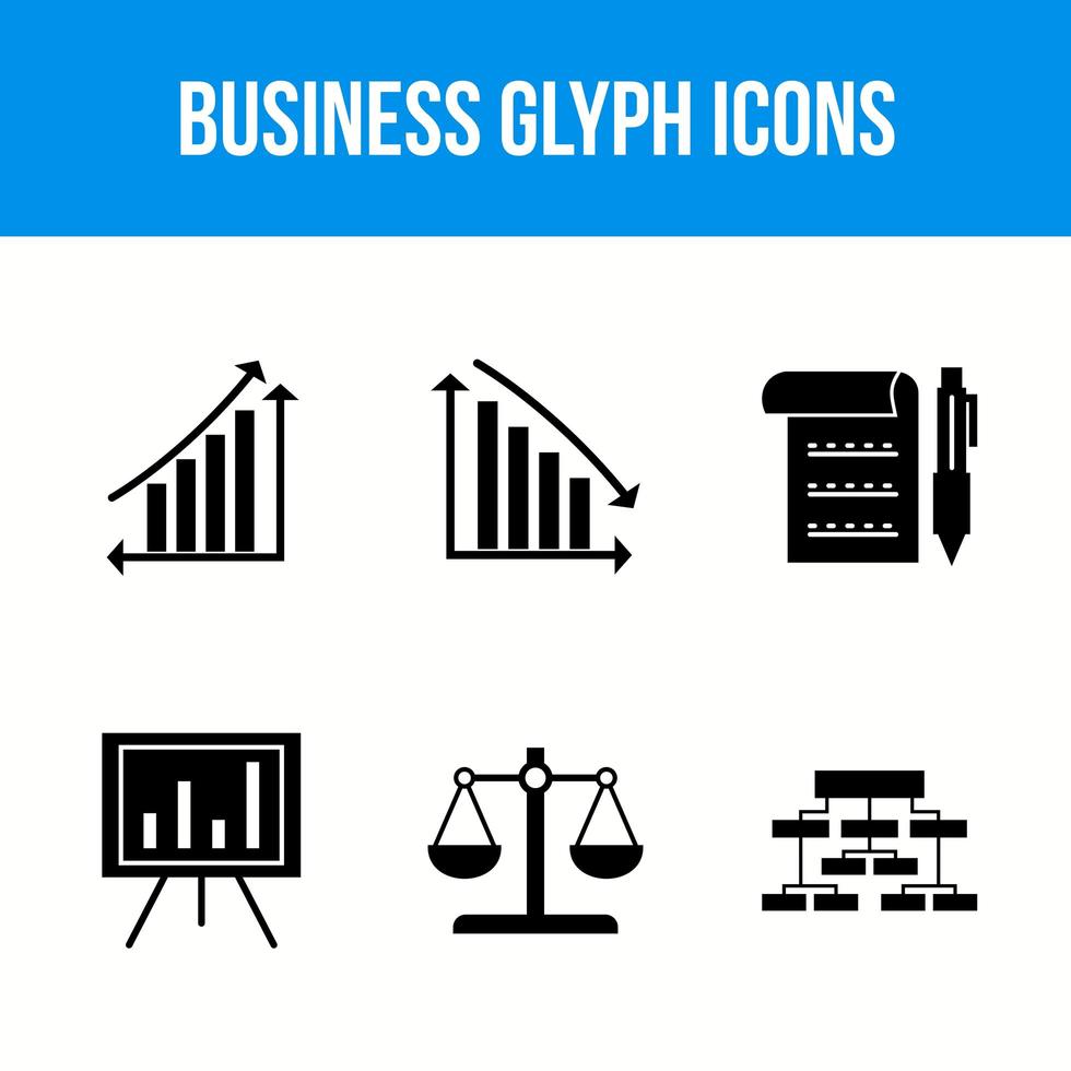 Business glyph icons 1349157 Vector Art at Vecteezy