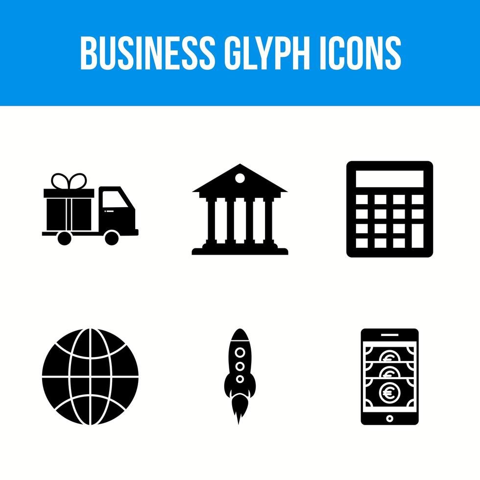 Business glyph icons 1349175 Vector Art at Vecteezy
