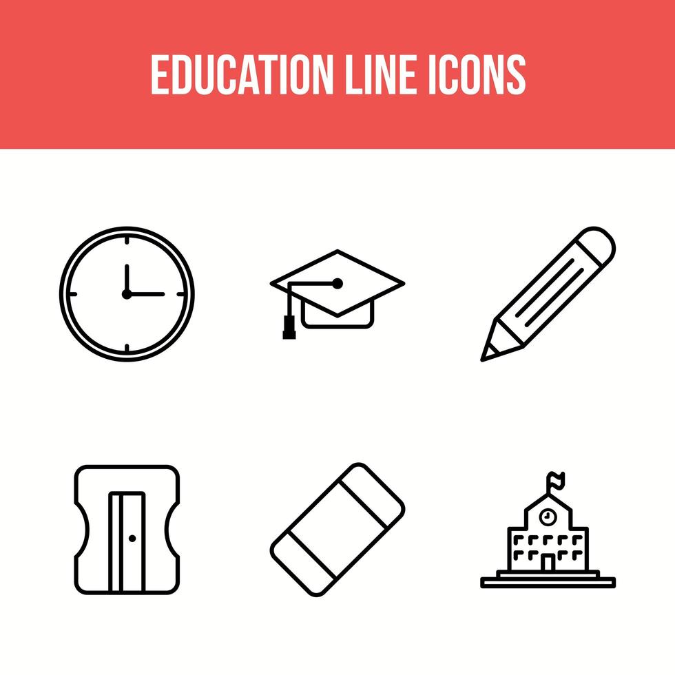 Education line icons 1349184 Vector Art at Vecteezy
