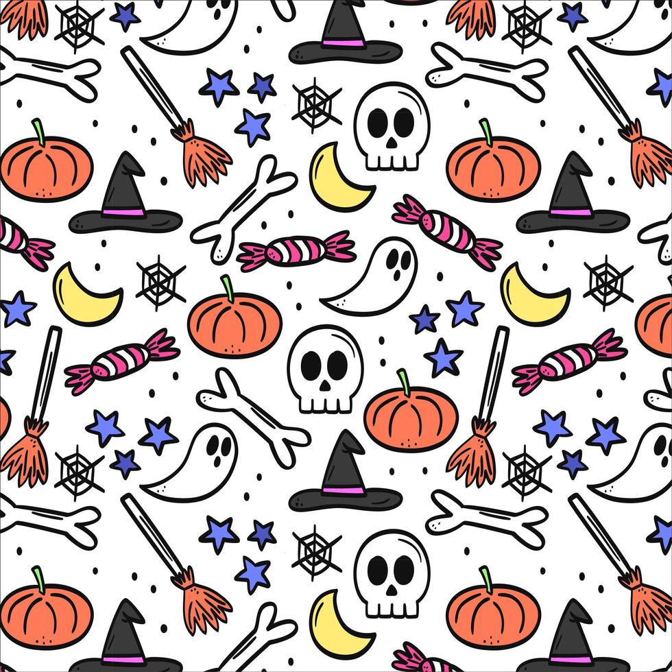 Halloween Seamless Pattern Vector Art Icons And Graphics For Free Download