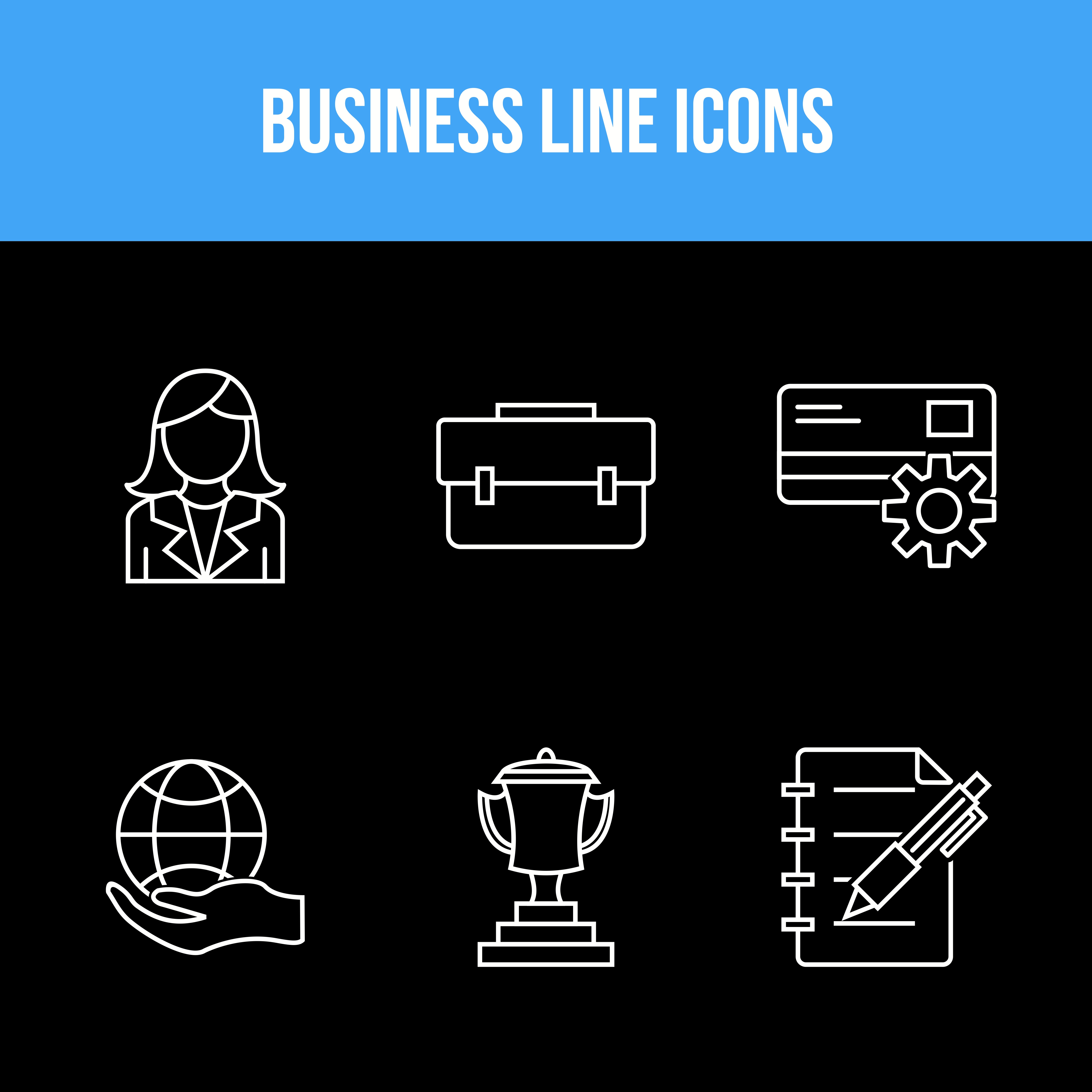 6 Icon Set for Business 1361649 Vector Art at Vecteezy