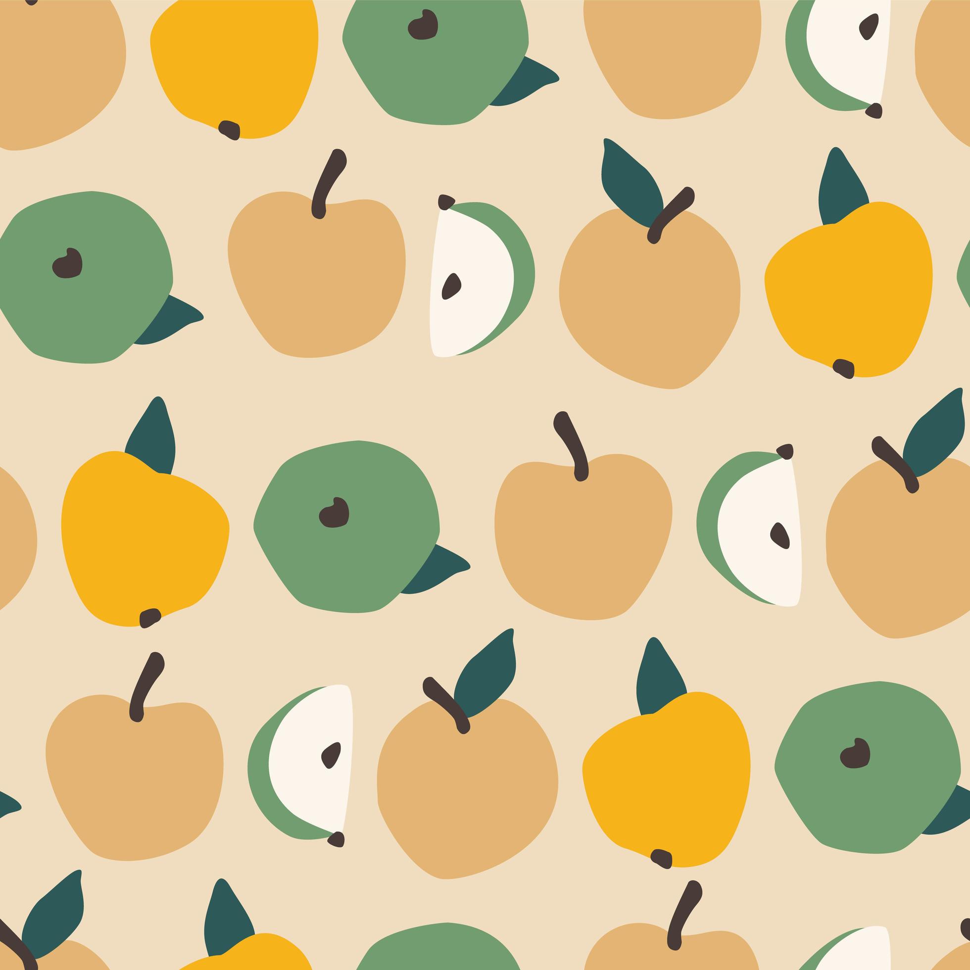 Seamless Pattern With Apples 1361692 Vector Art At Vecteezy