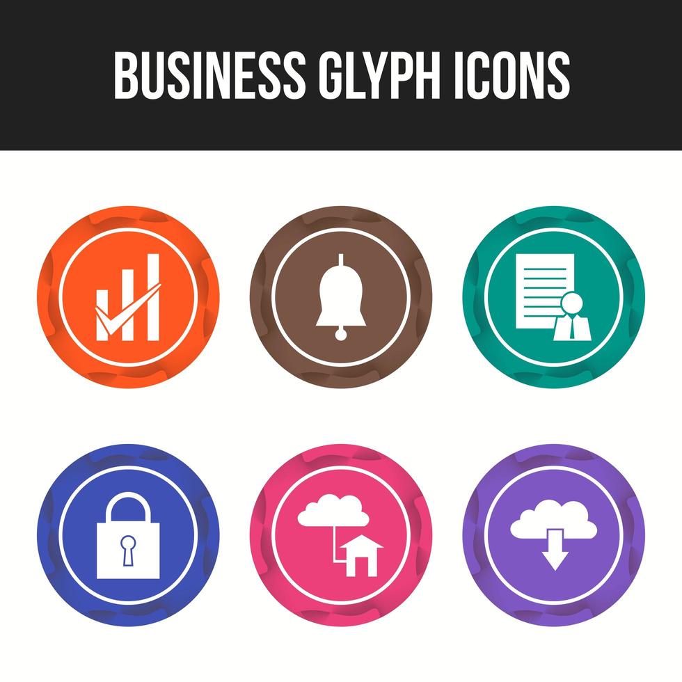 Business circular glyph icons 1367362 Vector Art at Vecteezy