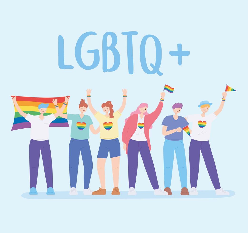 LGBTQ community for Pride parade and celebration 1371910 Vector Art at ...