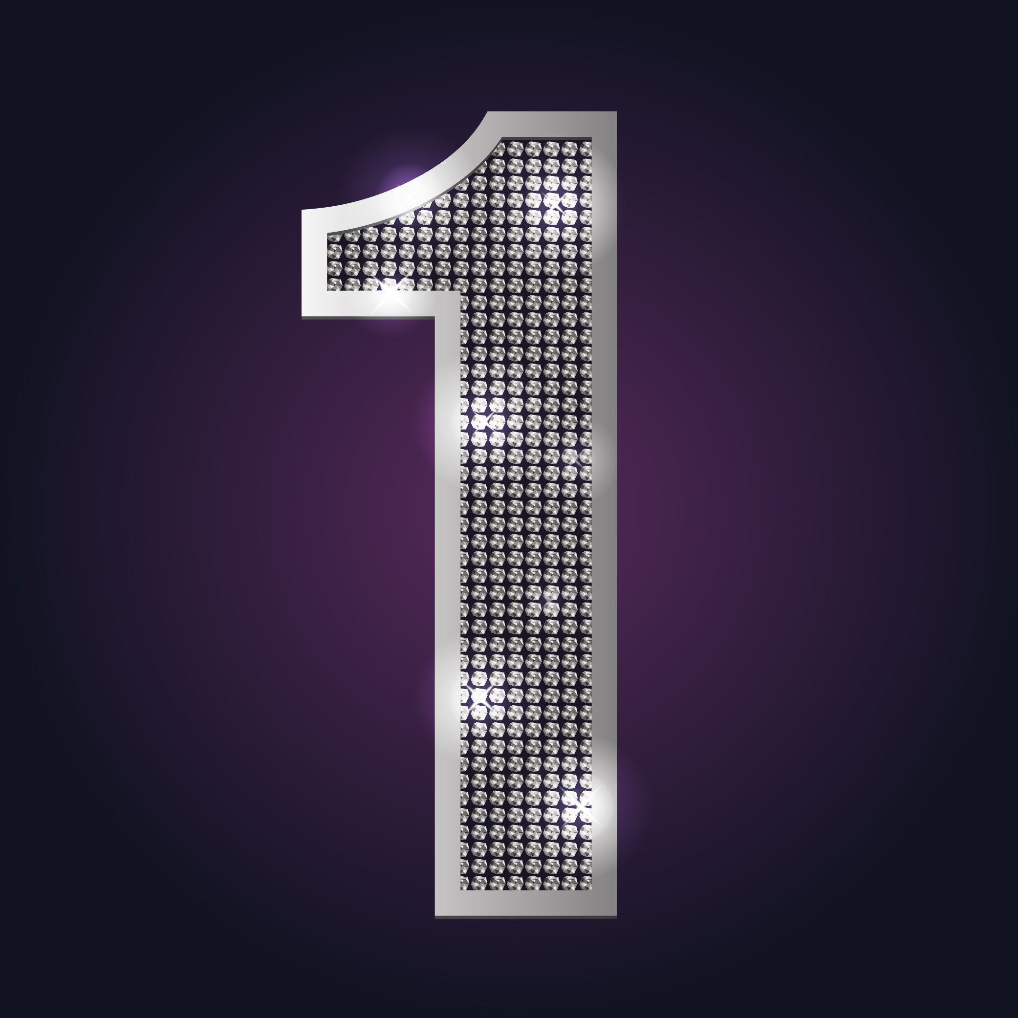 Number 1 on dark background 1401888 Vector Art at Vecteezy