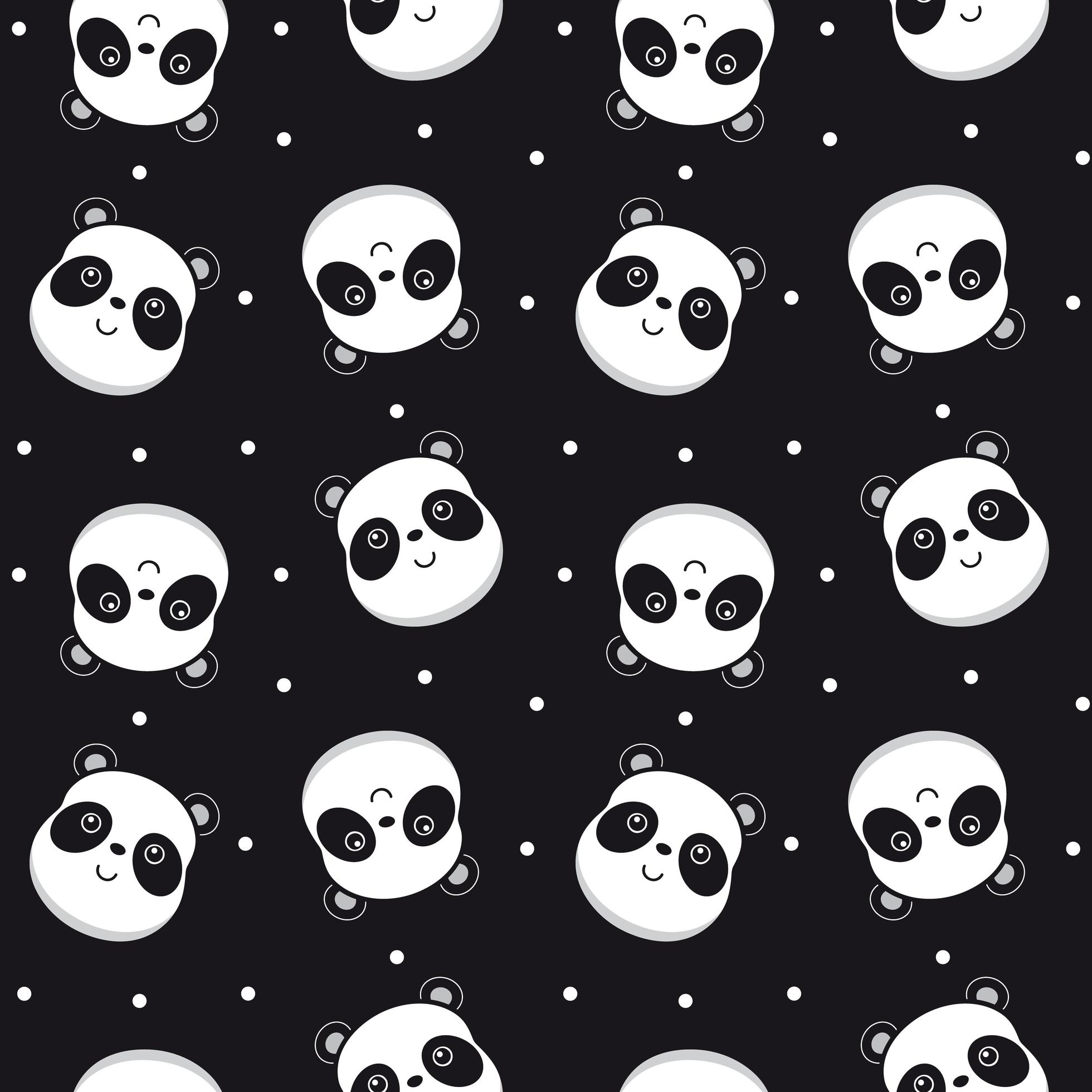 Panda face pattern 1402018 Vector Art at Vecteezy