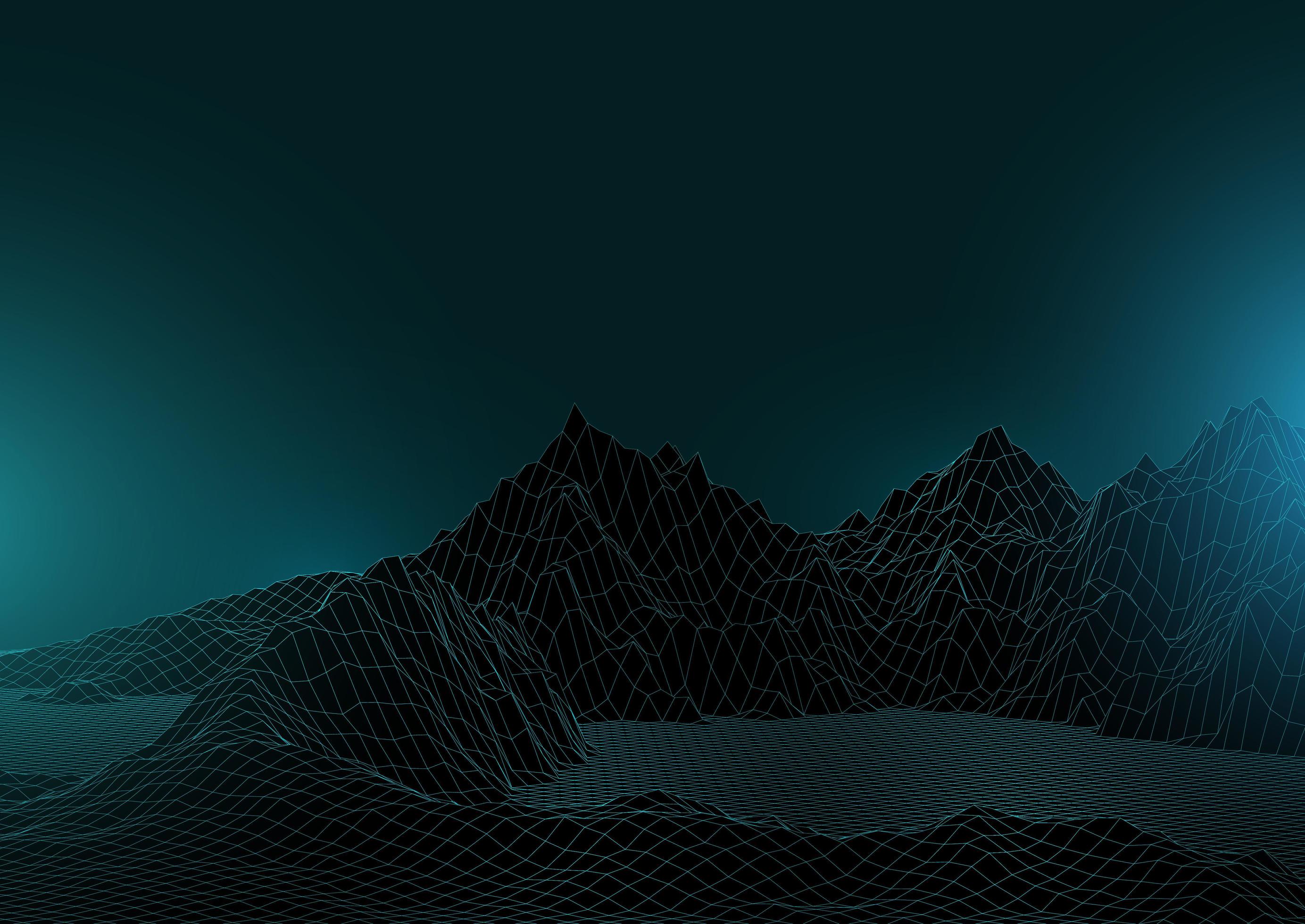 Abstract wireframe landscape 1409201 Vector Art at Vecteezy