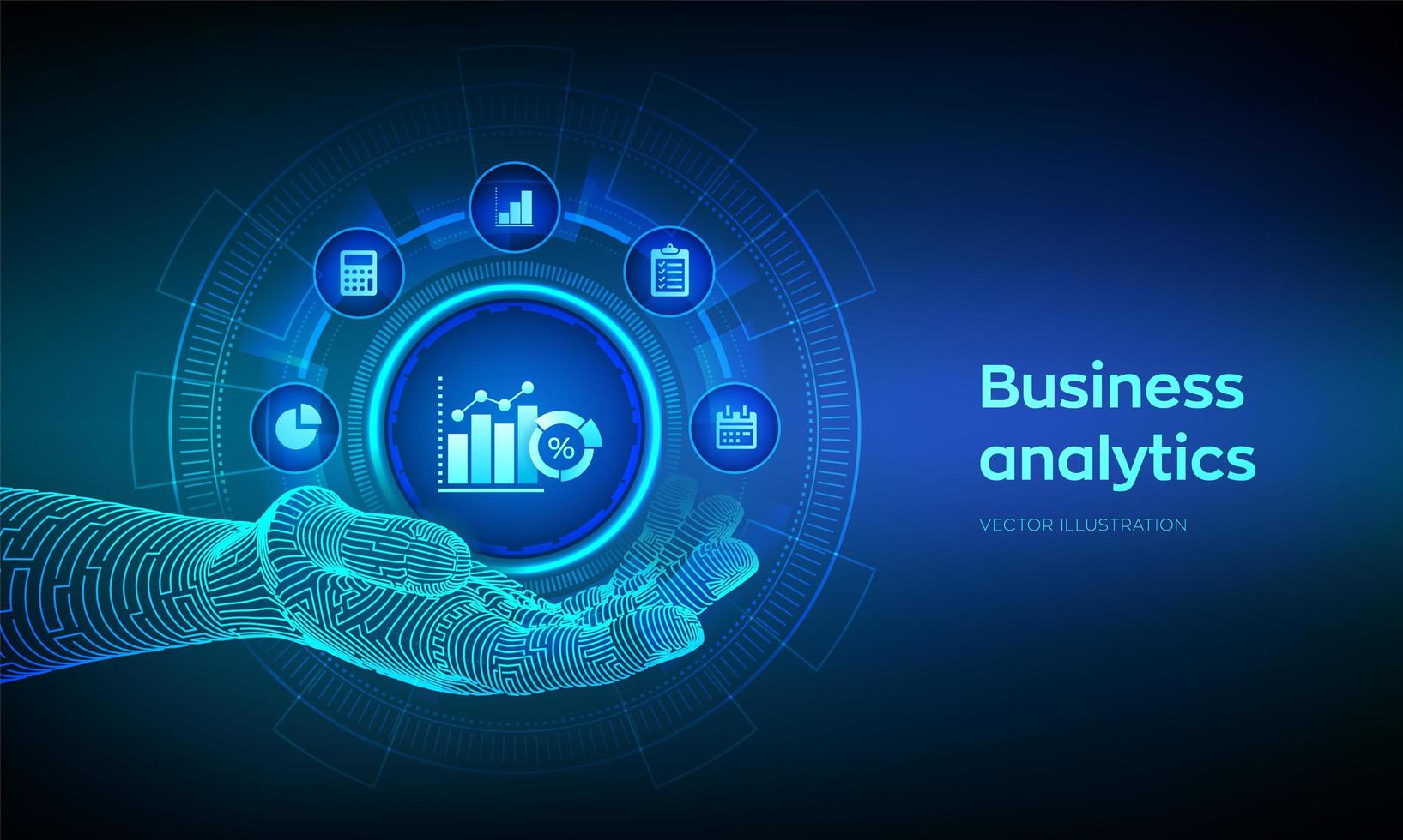 Business data analytics futuristic banner 1410871 Vector Art at Vecteezy