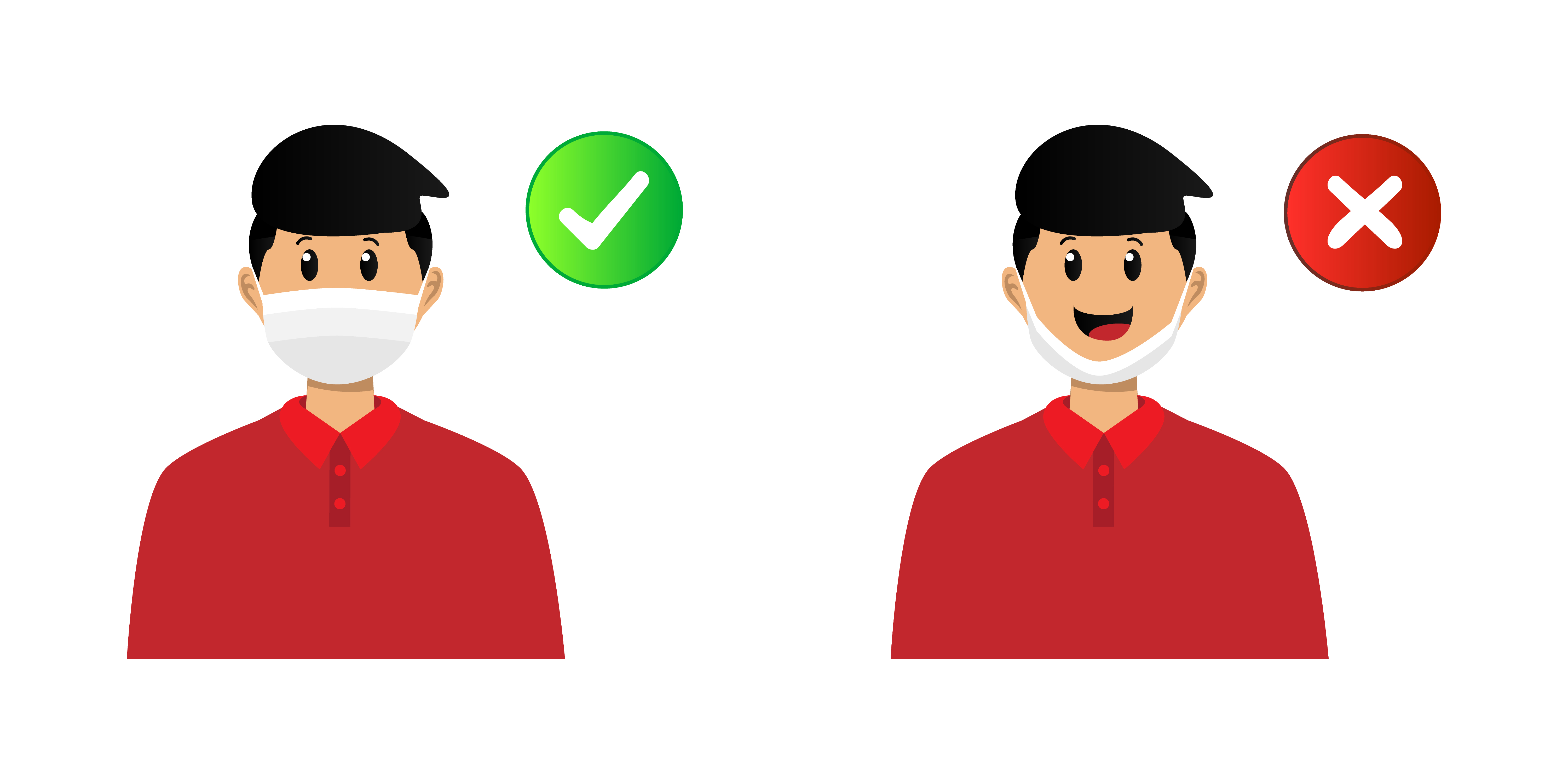 How to wear face mask properly design 1412317 Vector Art at Vecteezy How to wear face mask properly design 1412317 Vector Art at Vecteezy