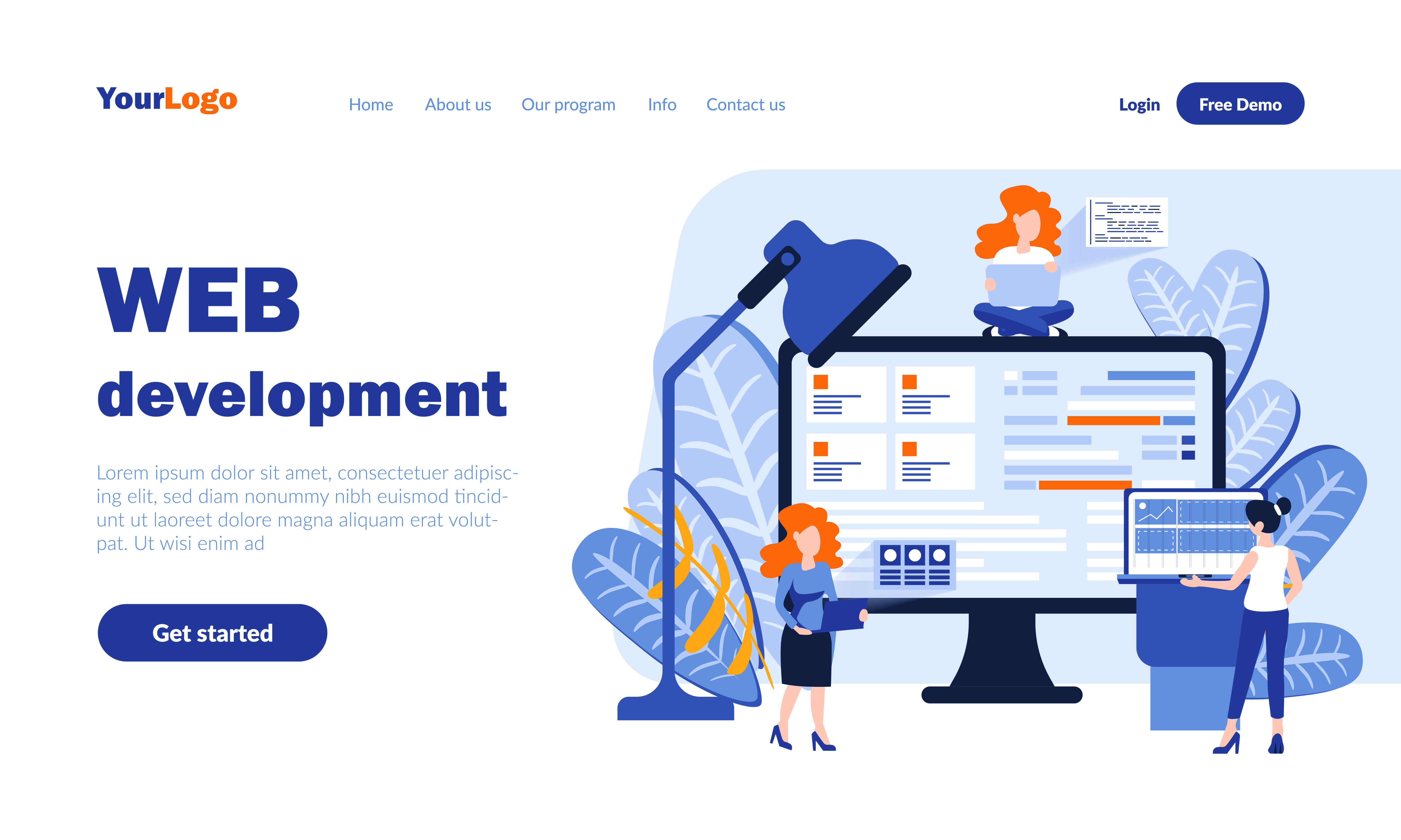 Web development landing page template 1412390 Vector Art at Vecteezy Web development landing page template 1412390 Vector Art at Vecteezy