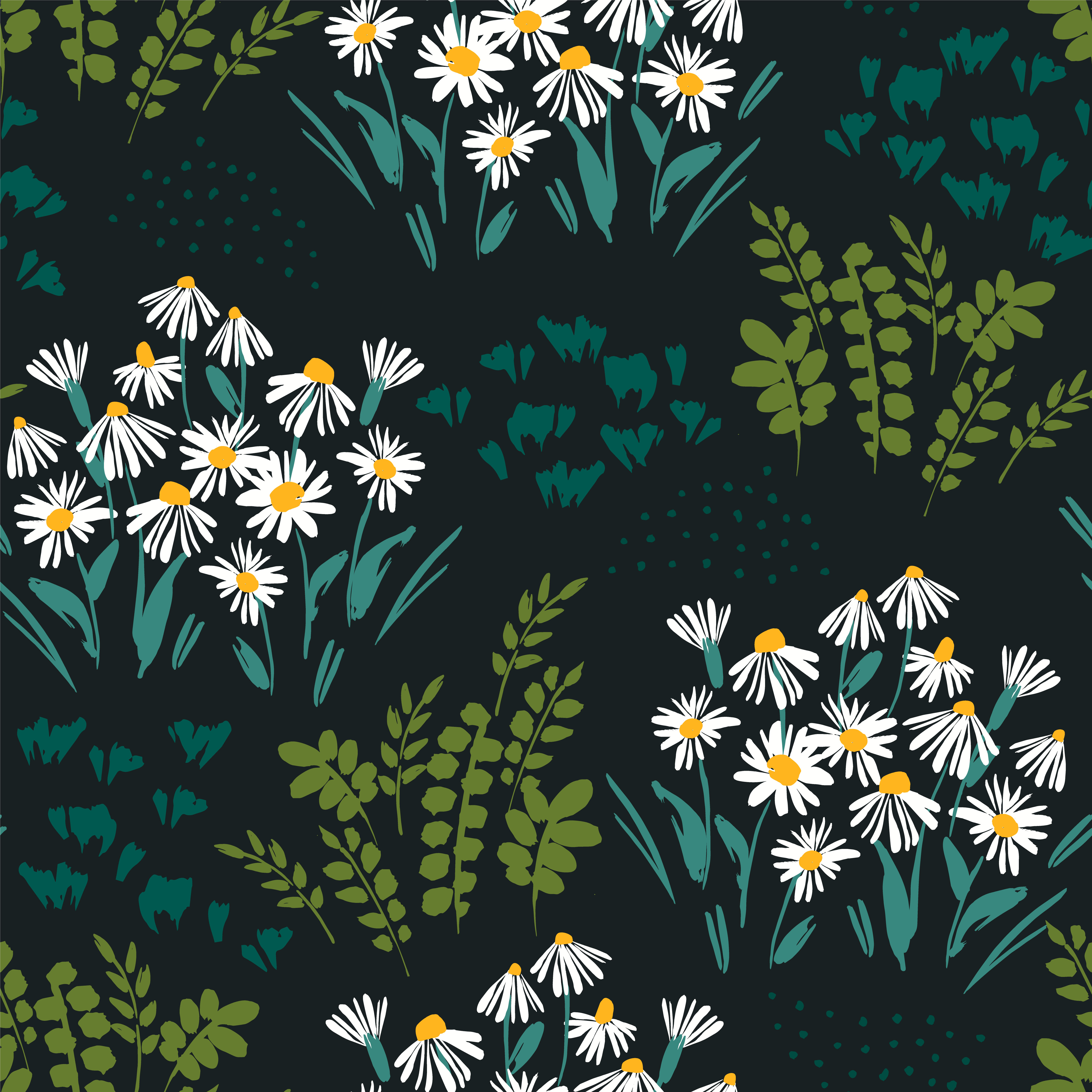 Abstract floral pattern with flowers 1419857 Vector Art at Vecteezy