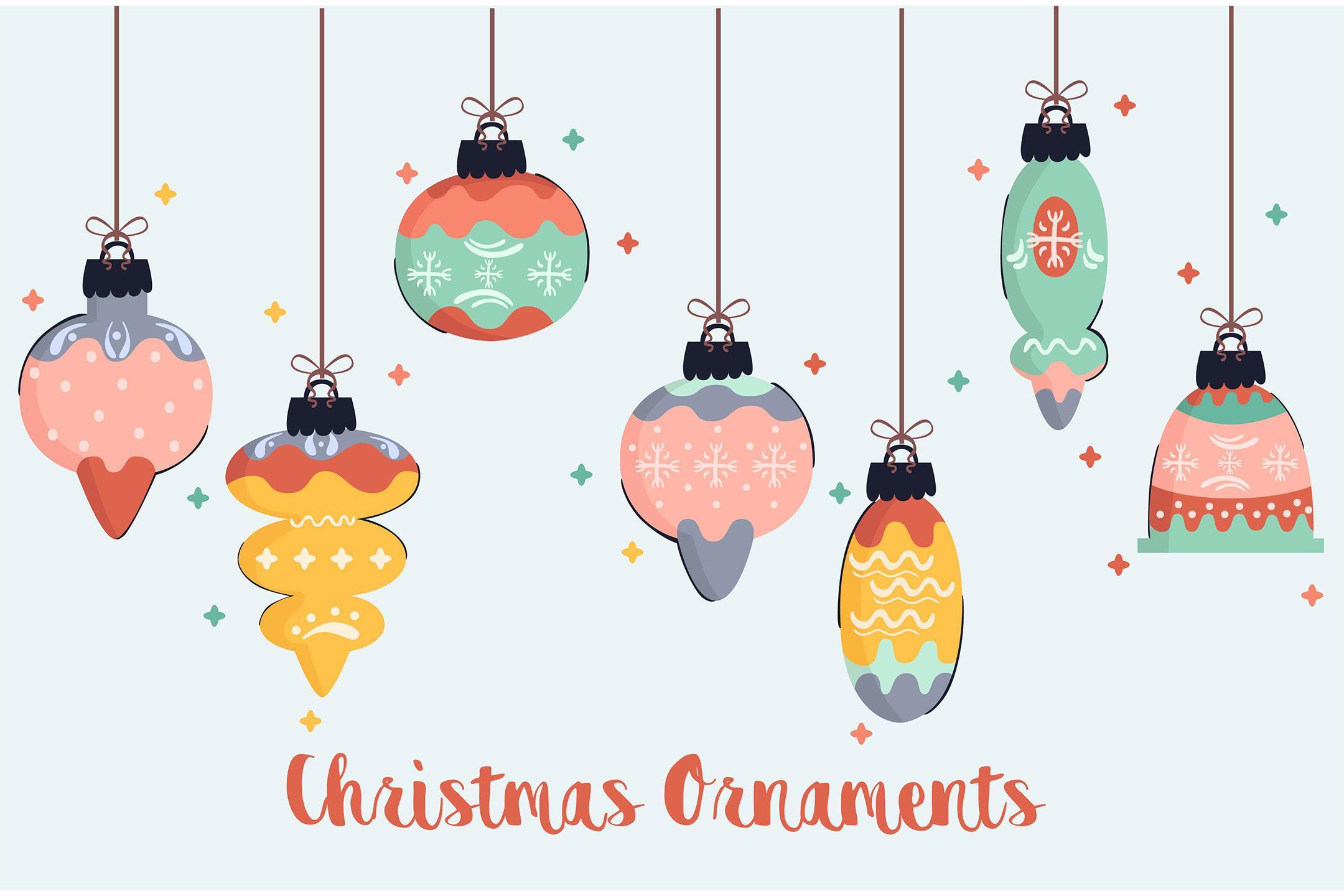 Christmas Ornaments Illustration Pack 1430481 Vector Art at Vecteezy