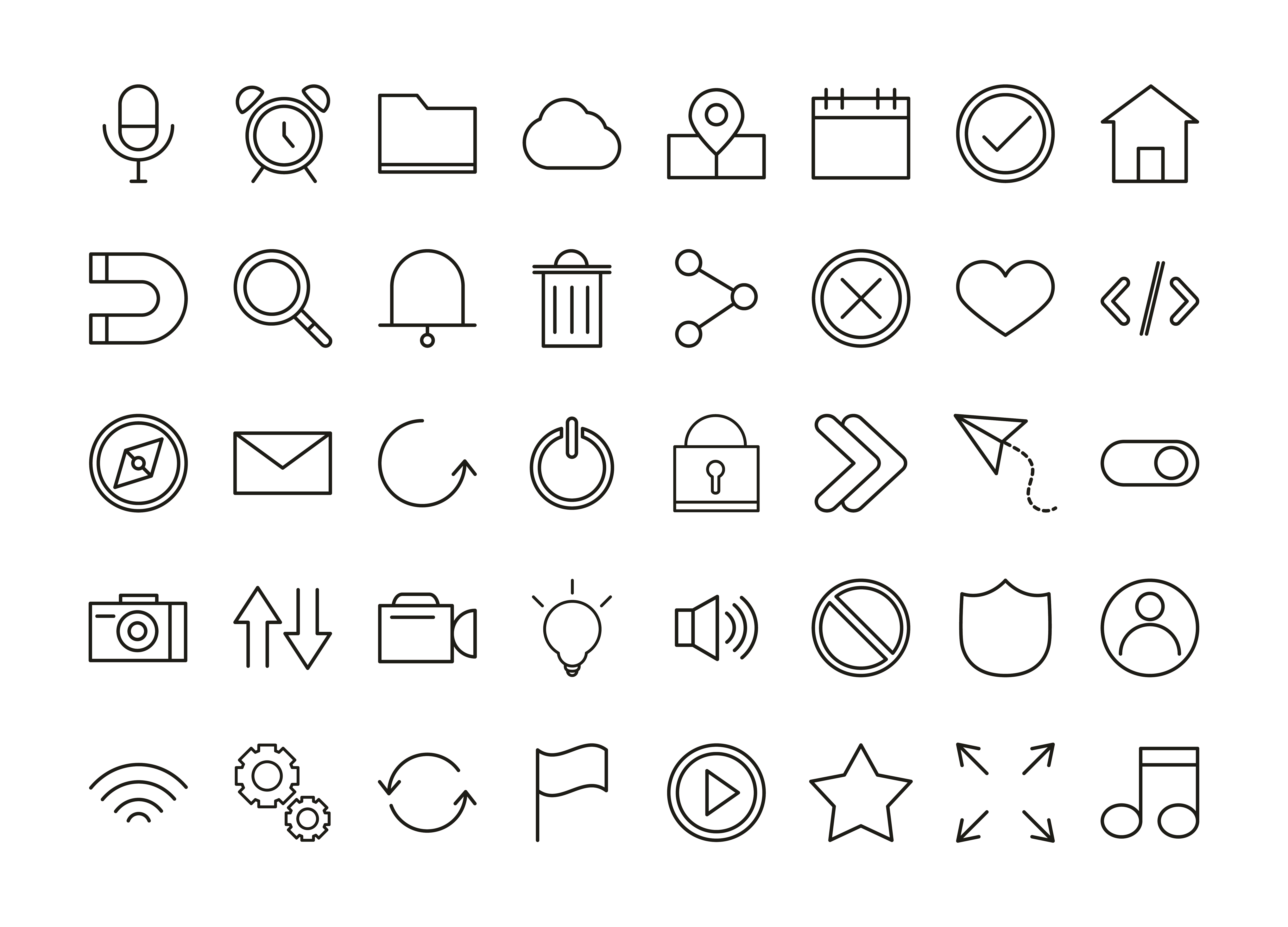 User interface icon set 1430550 Vector Art at Vecteezy