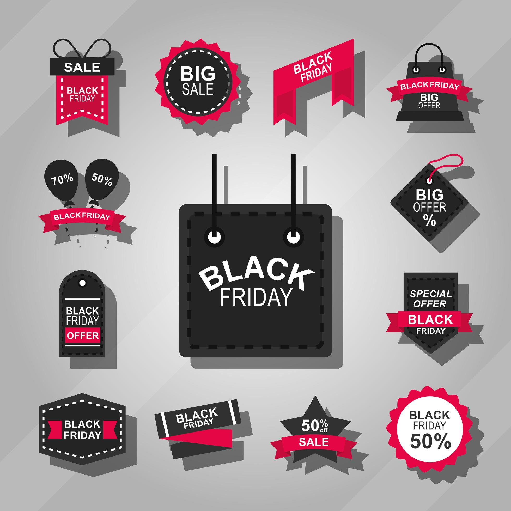 Black Friday Sale Icon Collection 1431964 Vector Art At Vecteezy