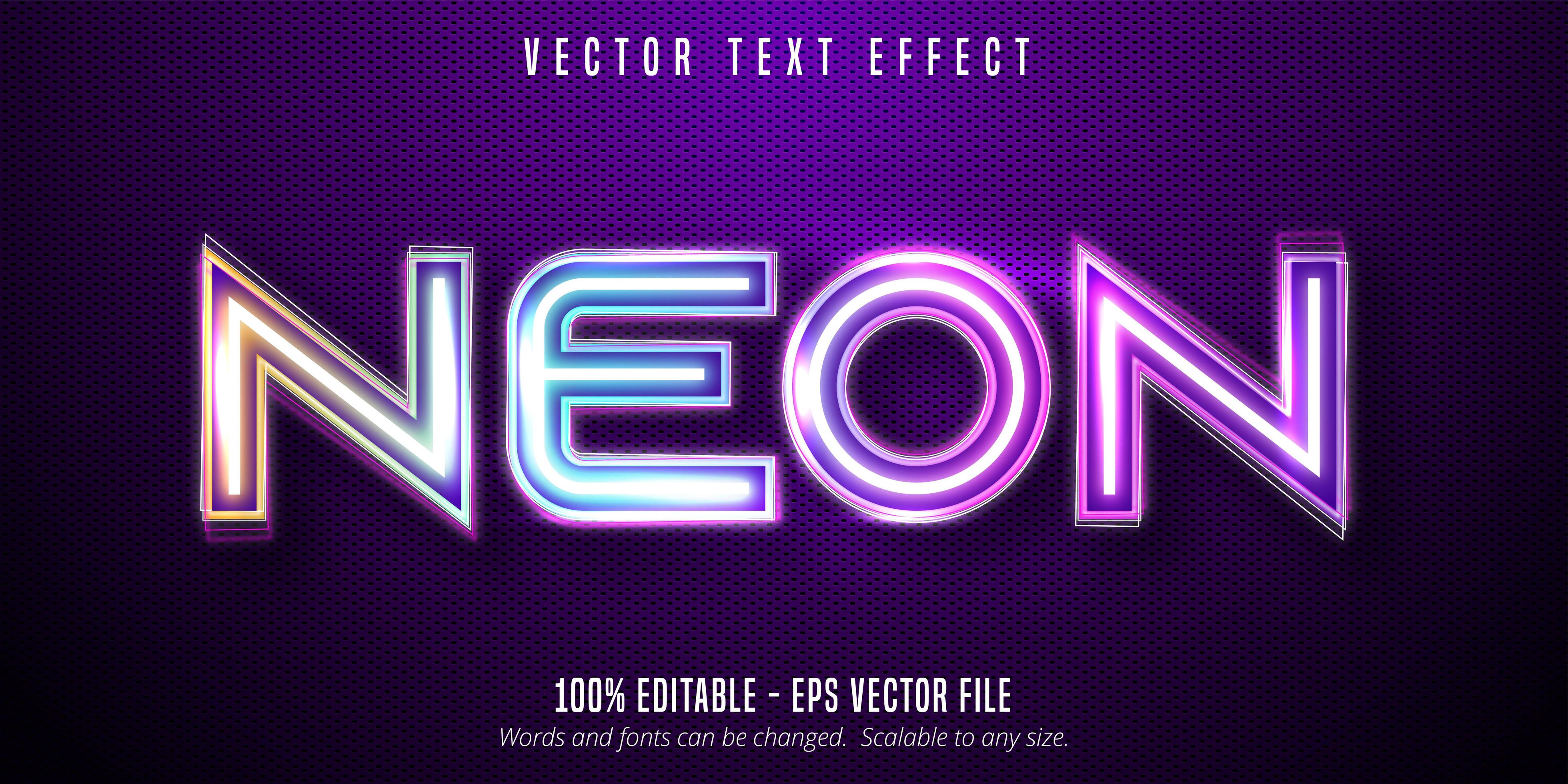 Neon text, Neon lights signage style editable text effect 1432240 ...