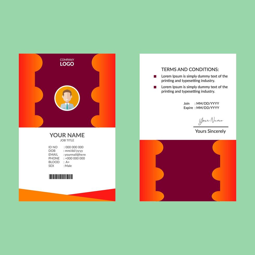 ID Card Design Template 1434083 Vector Art At Vecteezy ID Card Design Template 1434083 Vector Art At Vecteezy