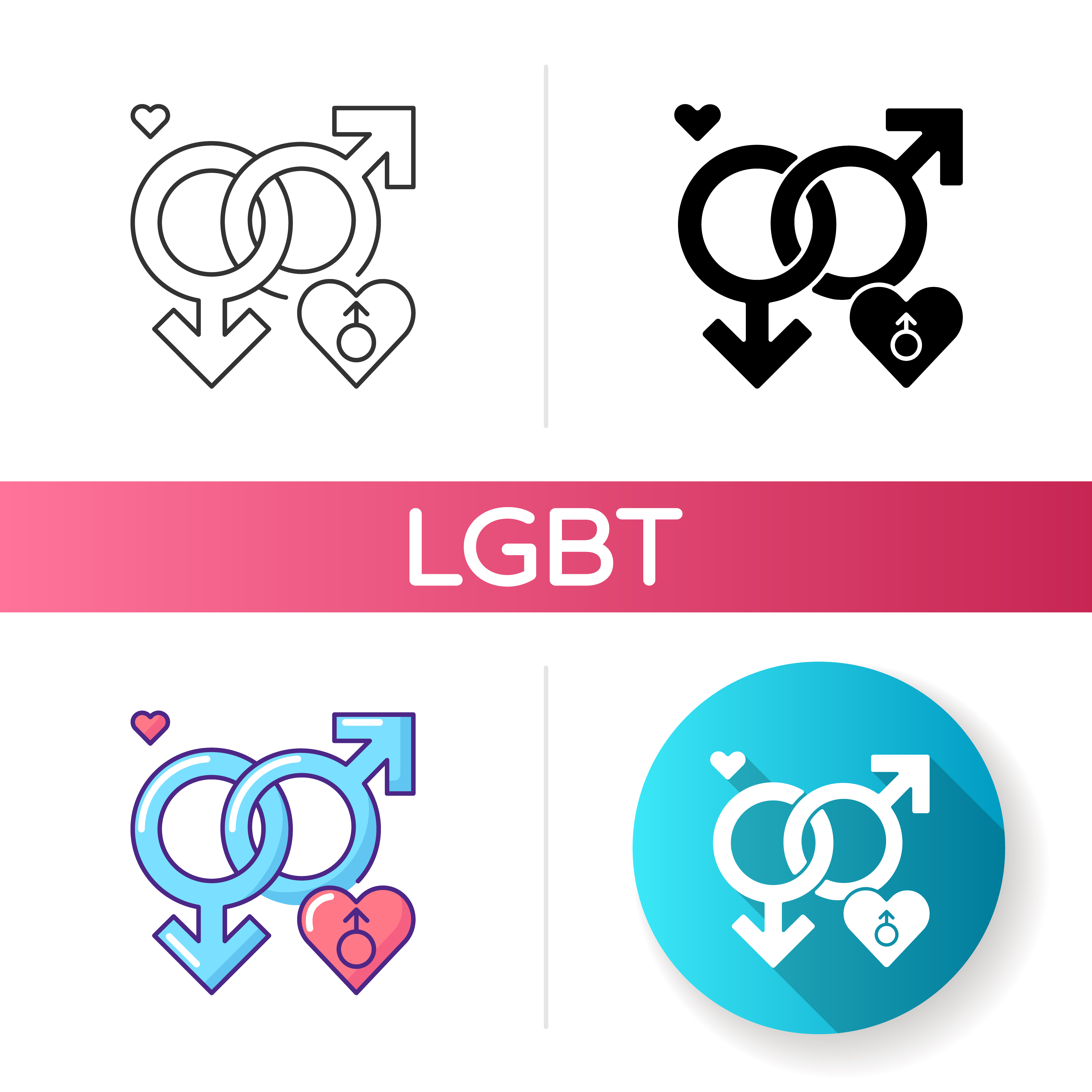 LGBT Icon Set 1434844 Vector Art at Vecteezy